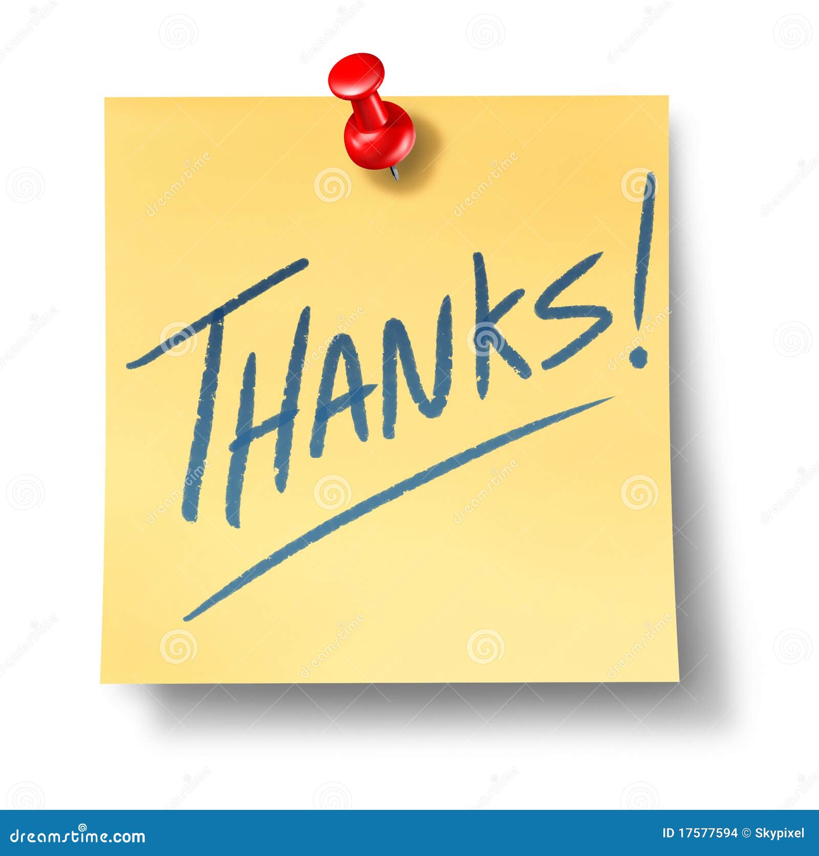 Merci Vous Remercient Note De Bureau Illustration Stock - Illustration ...