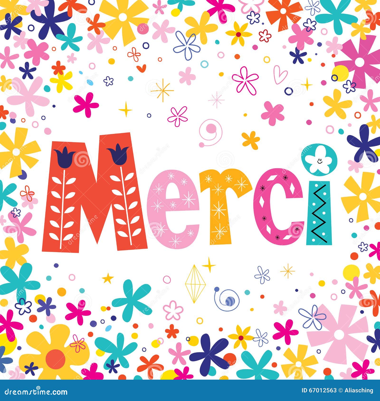 Mercis De Word Merci Dans La Carte Florale De Typographie Des Textes ... Mercis De Word Merci Dans La Carte Florale De Typographie Des Textes ...