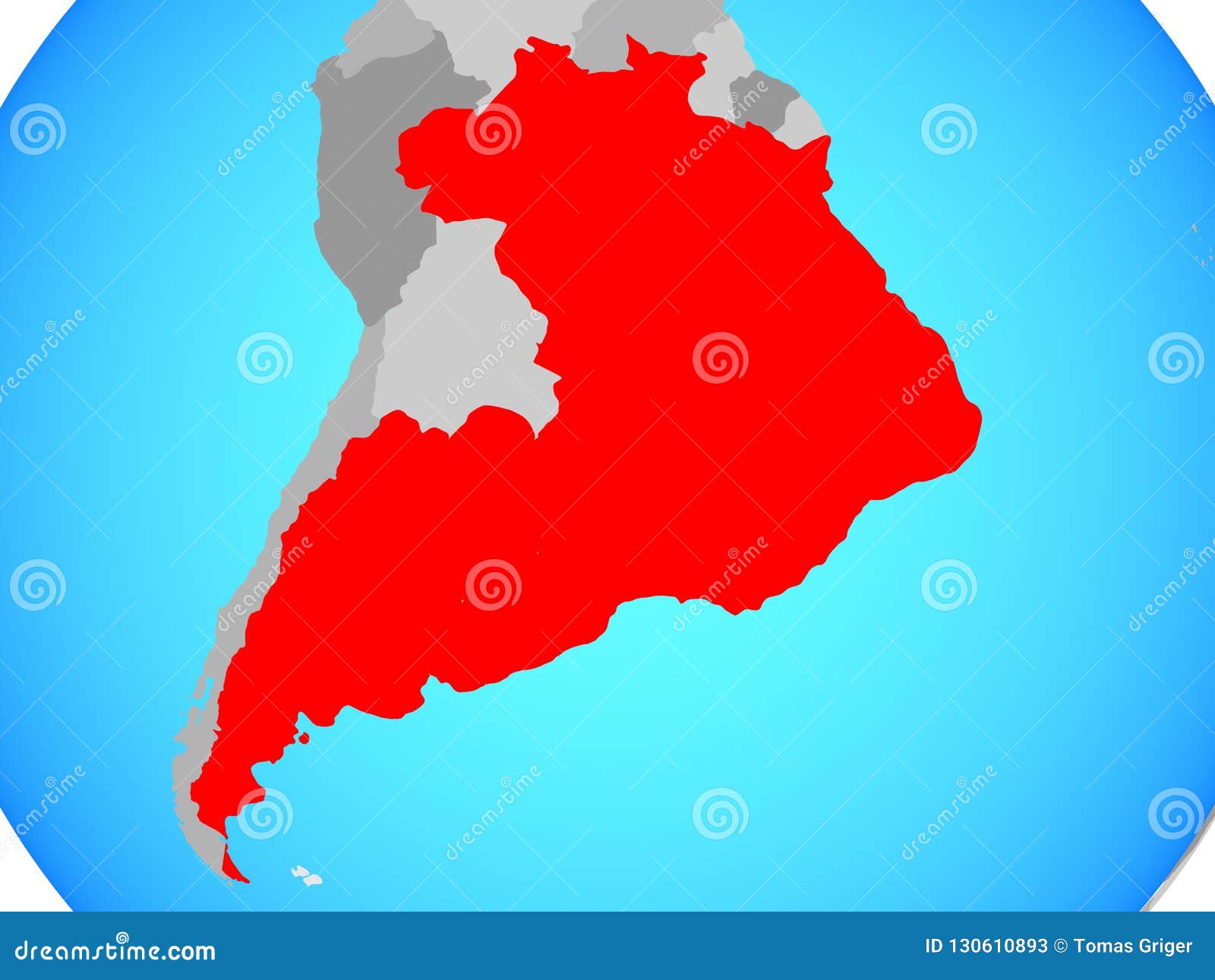 Mercosur memebers on map stock illustration. Illustration of globe ...