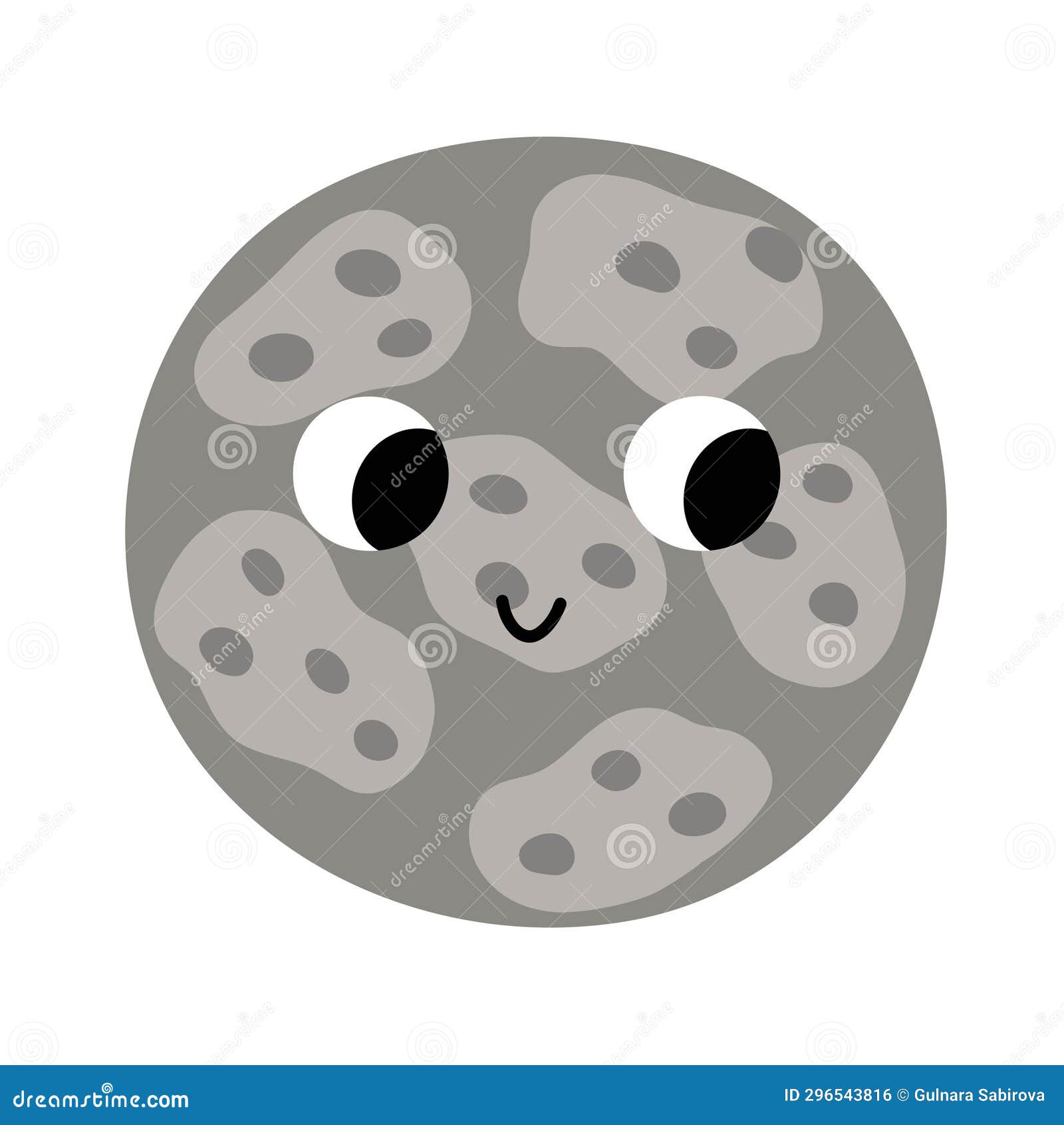 Cute Mercury Planet in Cartoon Style. Happy Smiling Solar System ...