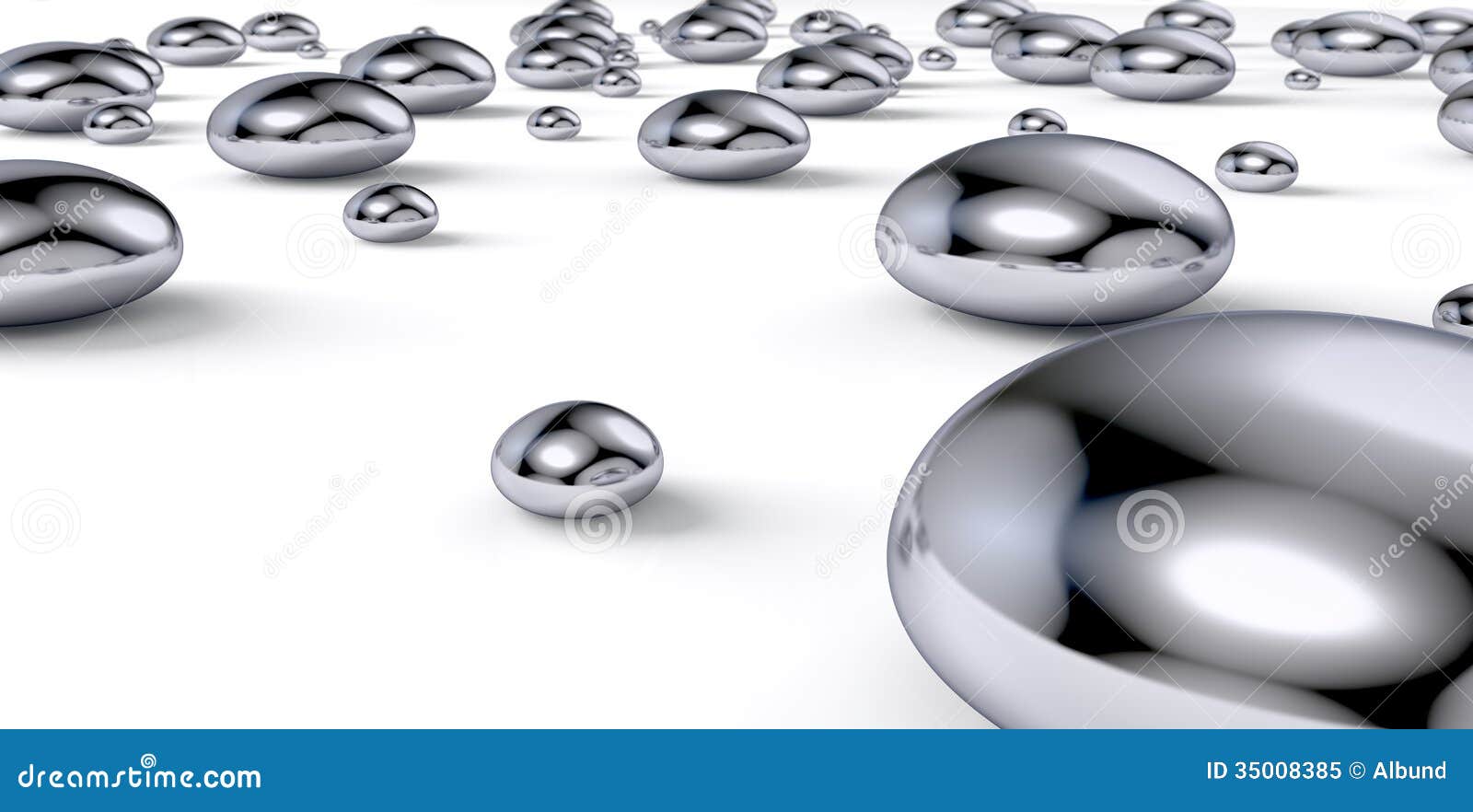 Mercury Droplets on White stock illustratie. Illustration of studio ...