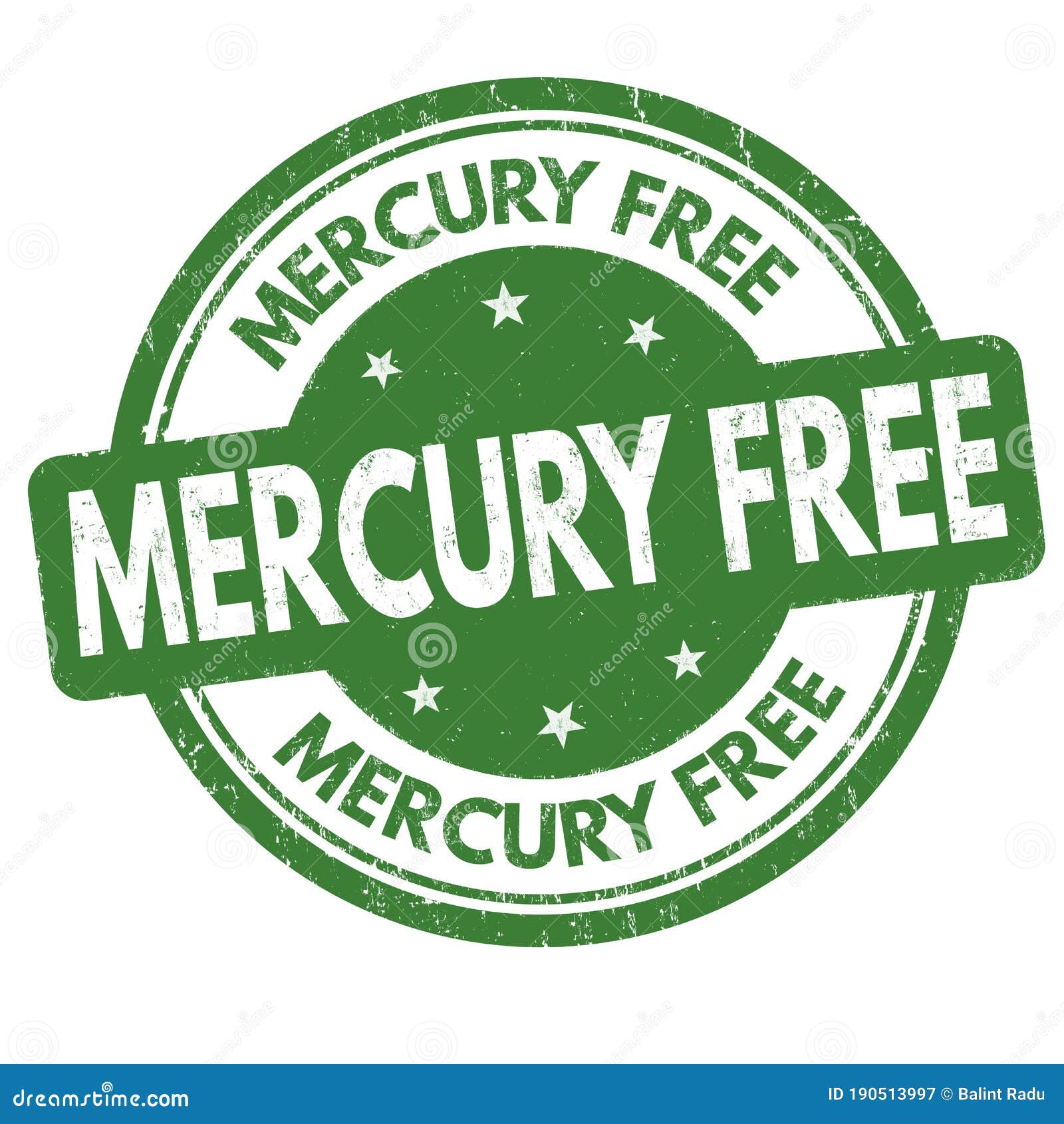 Mercury free sign or stamp stock vector. Illustration of background ...