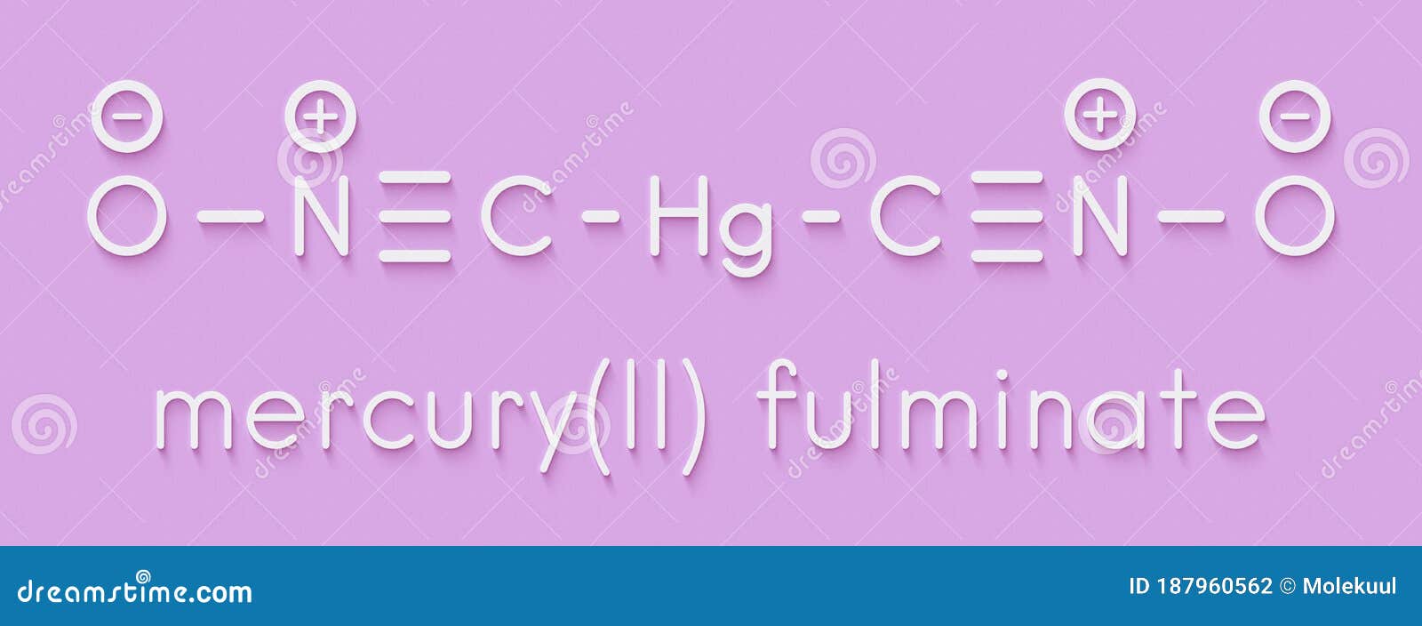 Mercury Fulminate Primary Explosive Molecule. Skeletal Formula. Stock ...