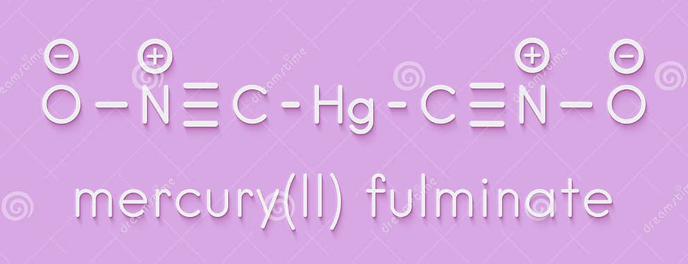 Mercury Fulminate Primary Explosive Molecule. Skeletal Formula. Stock ...
