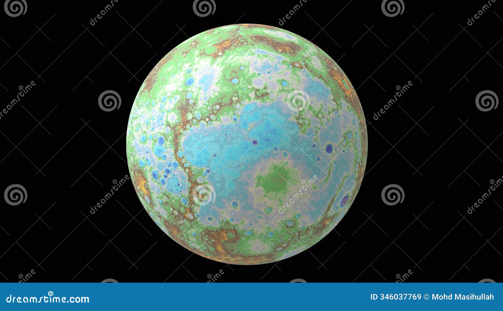 Mercury with Global Digital Elevation Map Stock Image - Image of mercury, moon: 346037769