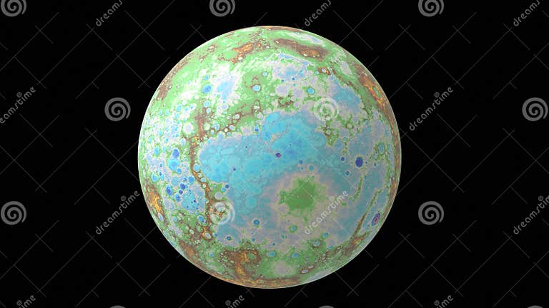 Mercury with Global Digital Elevation Map Stock Image - Image of ...