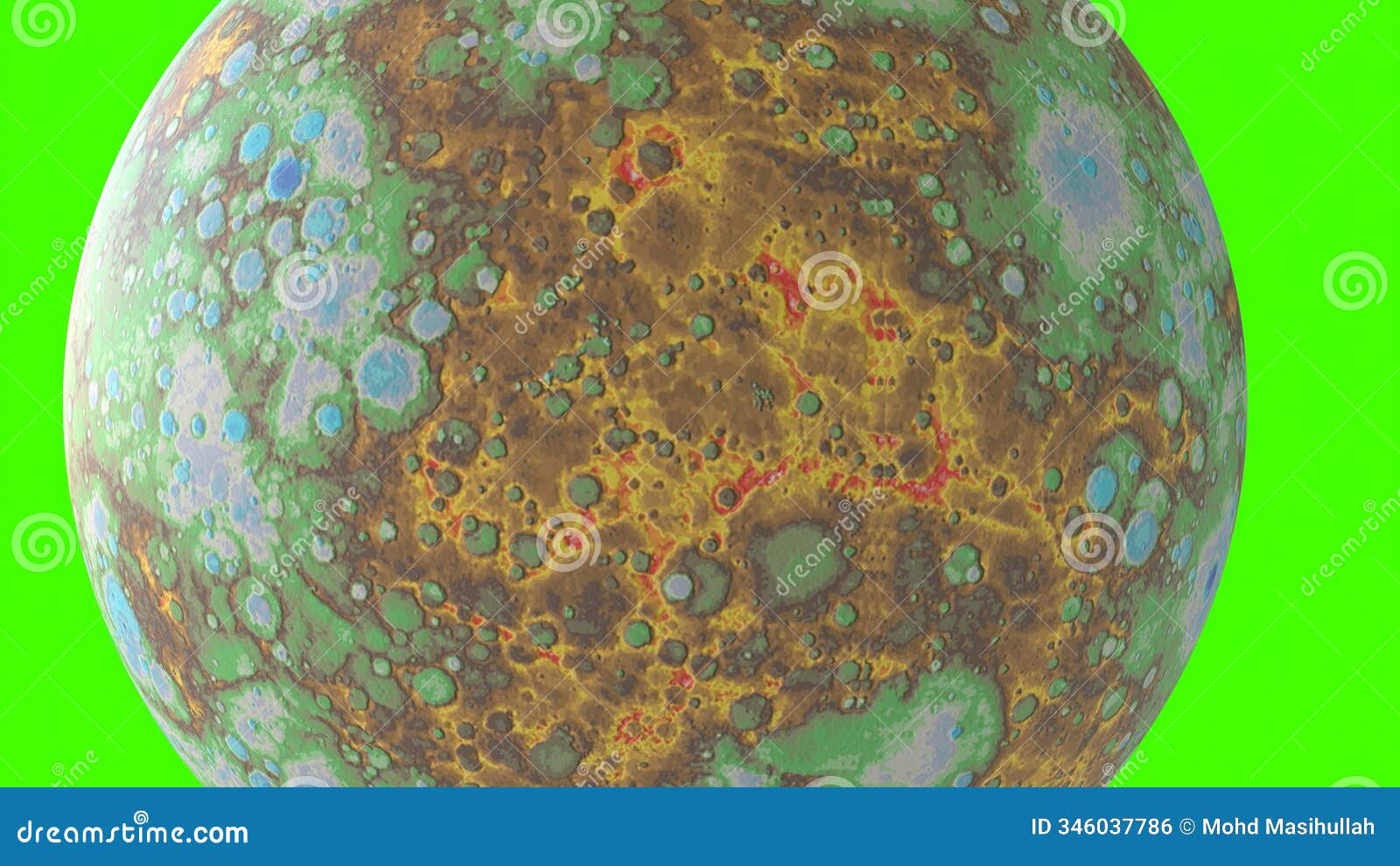 Mercury with Global Digital Elevation Map Stock Photo - Image of ...