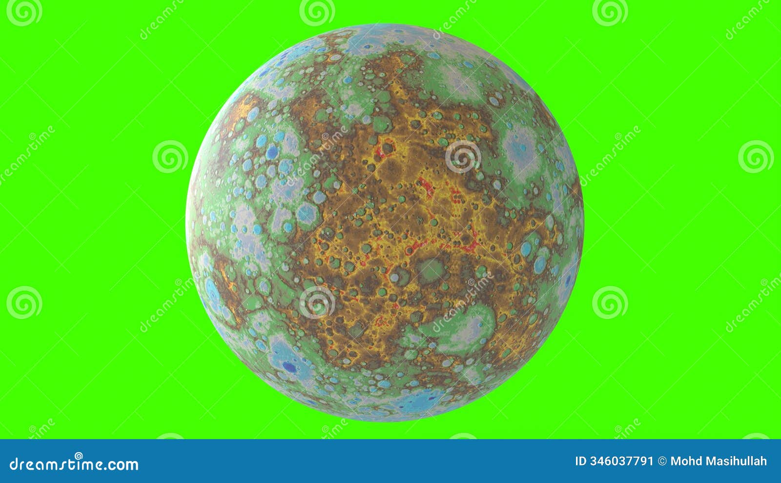 Mercury with Global Digital Elevation Map Stock Image - Image of outer ...