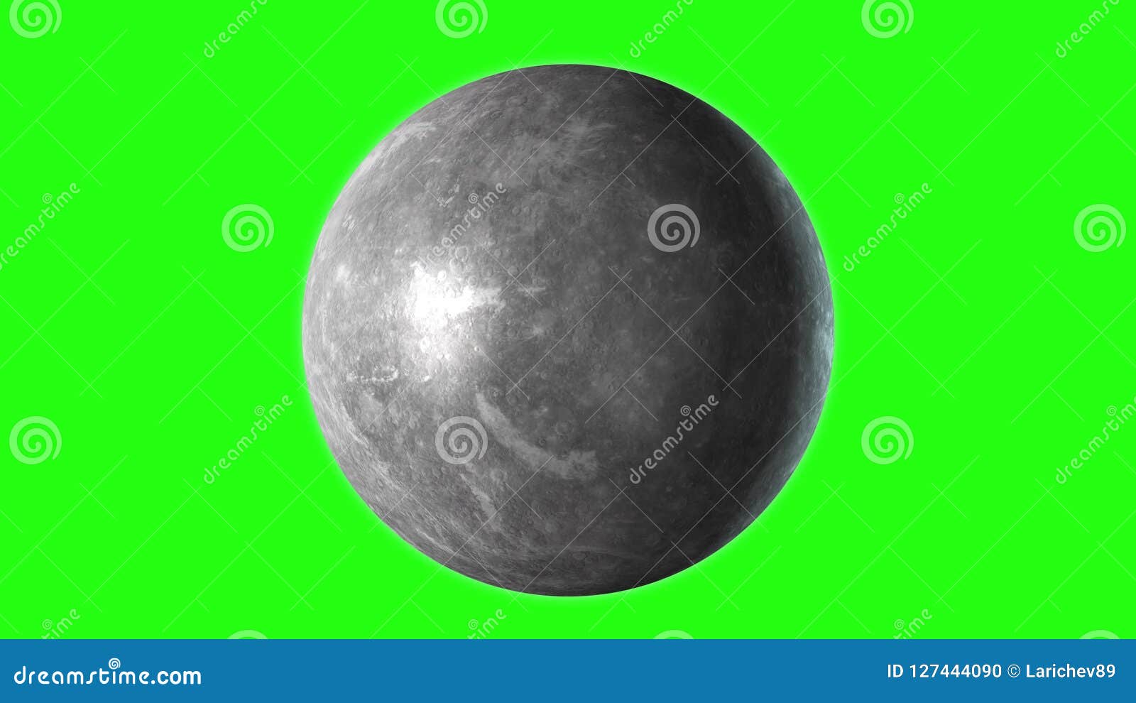 Mercury Planet Isolated on Green Screen. 3D Render Stock Footage ...