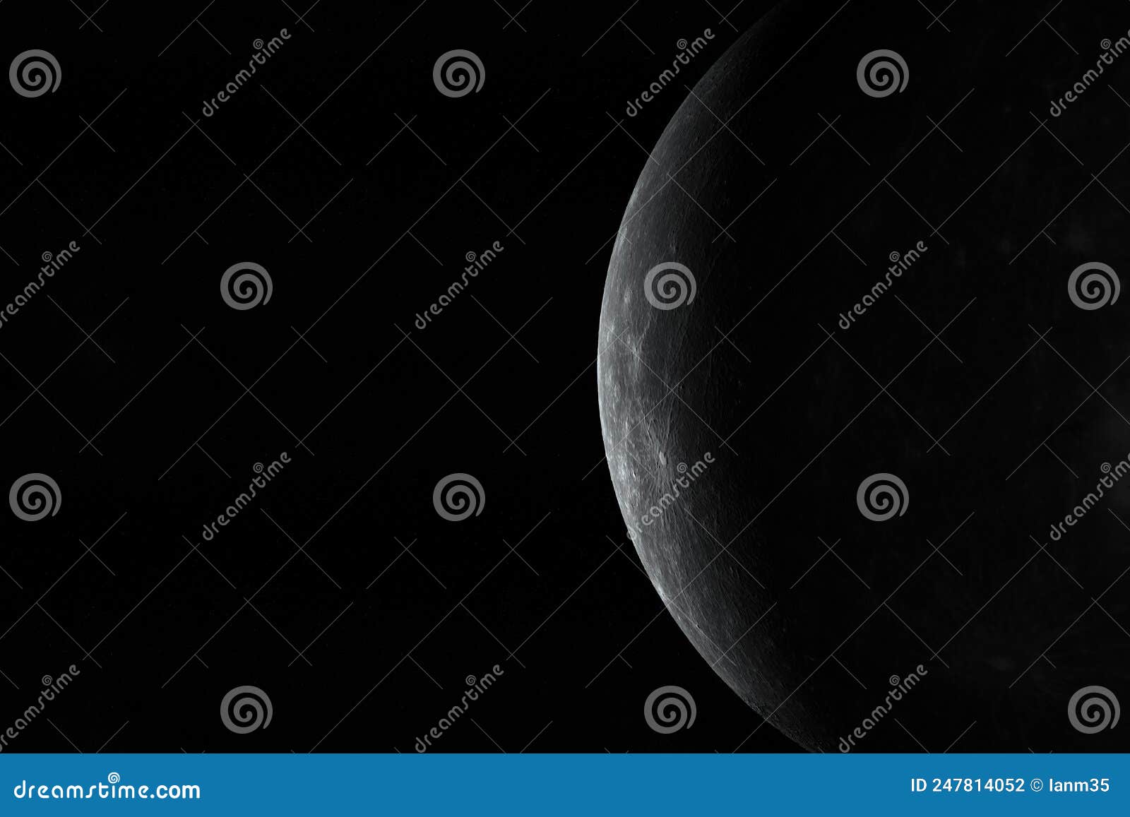 Mercury Planet in the Outer Space. 3d Render Stock Illustration ...