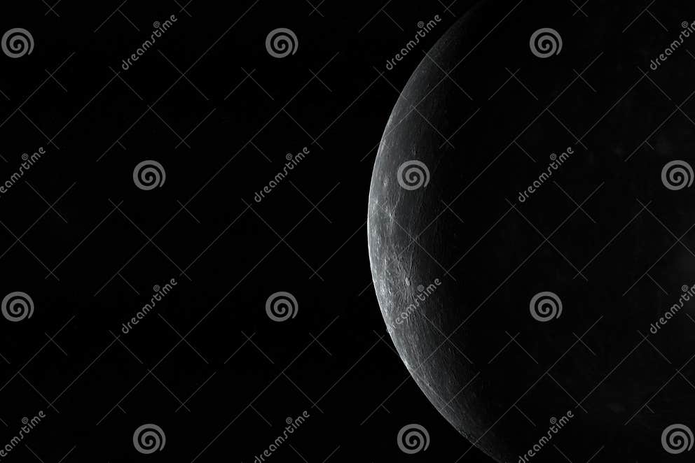 Mercury Planet in the Outer Space. 3d Render Stock Illustration ...