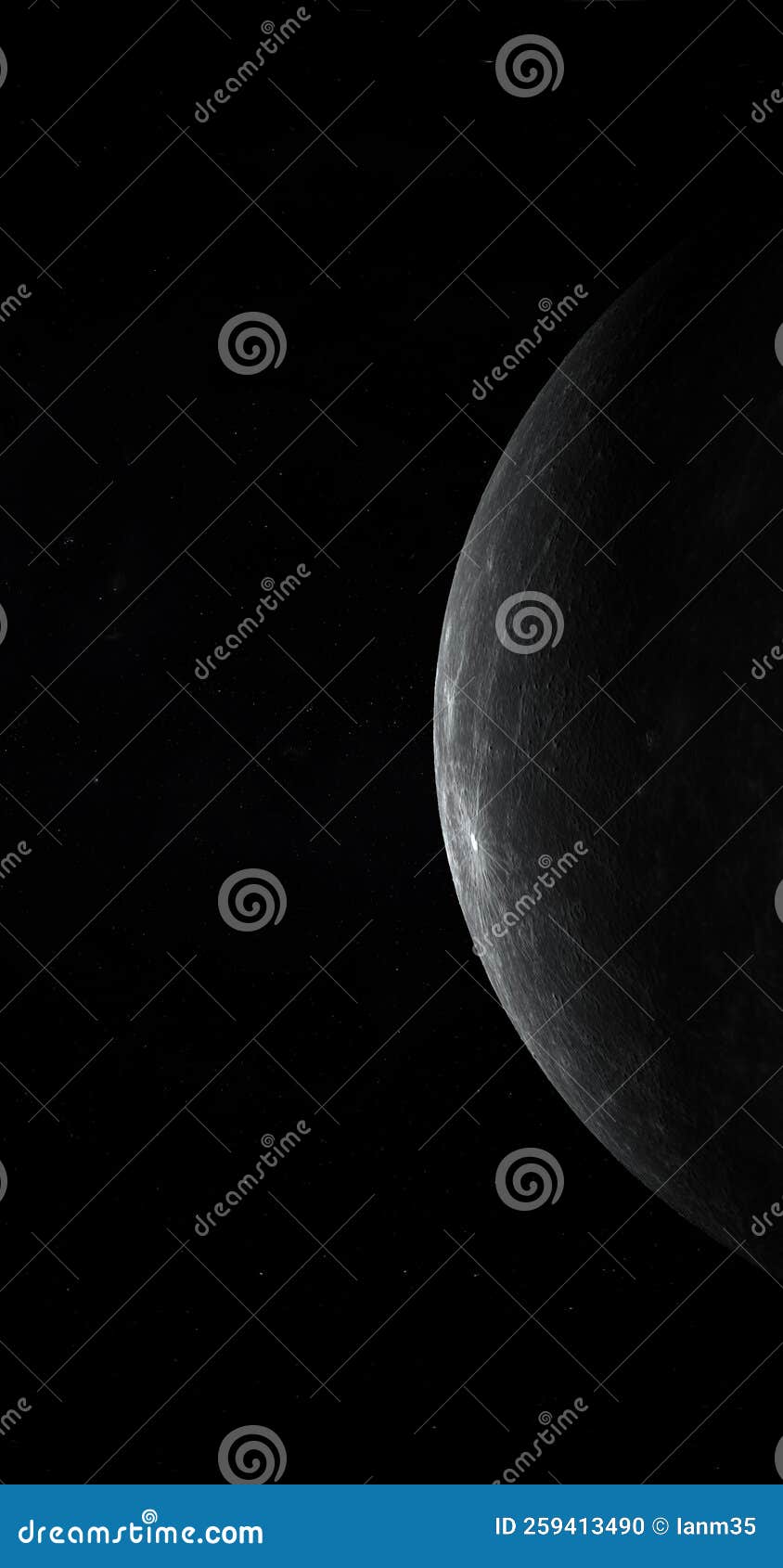 Mercury Planet in the Outer Space. 3d Render Stock Illustration ...