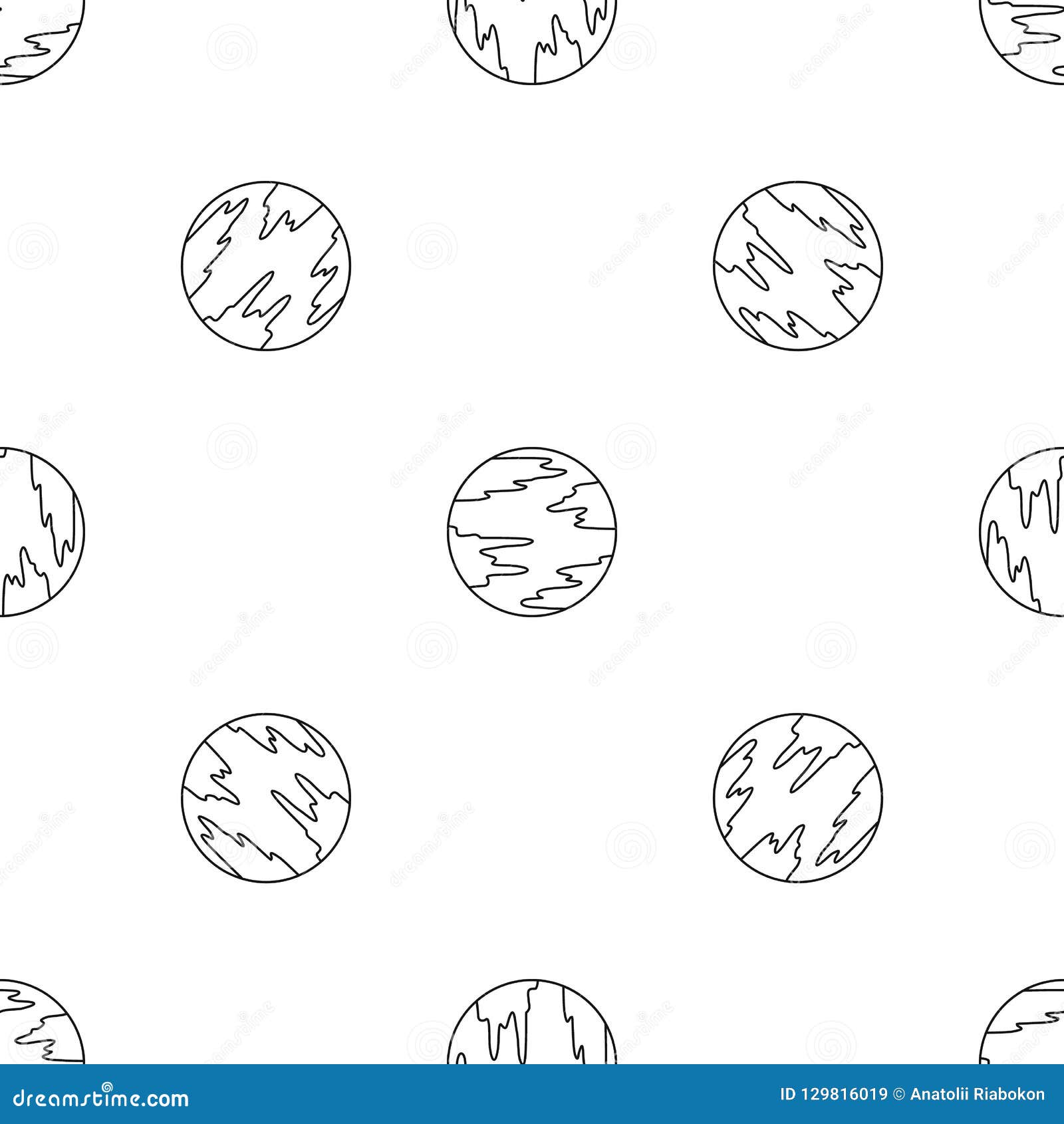 Mercury Planet Pattern Seamless Vector Stock Vector - Illustration of ...