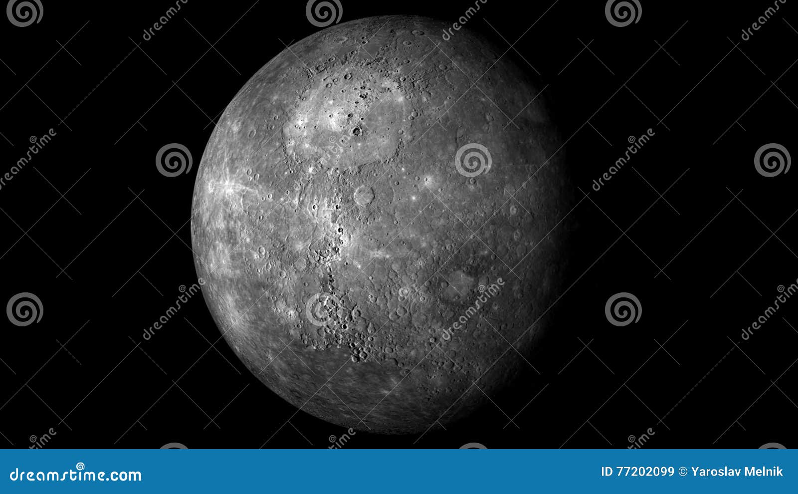 Mercury Rotating on a Solid Black Background. Loopable Stock Video ...