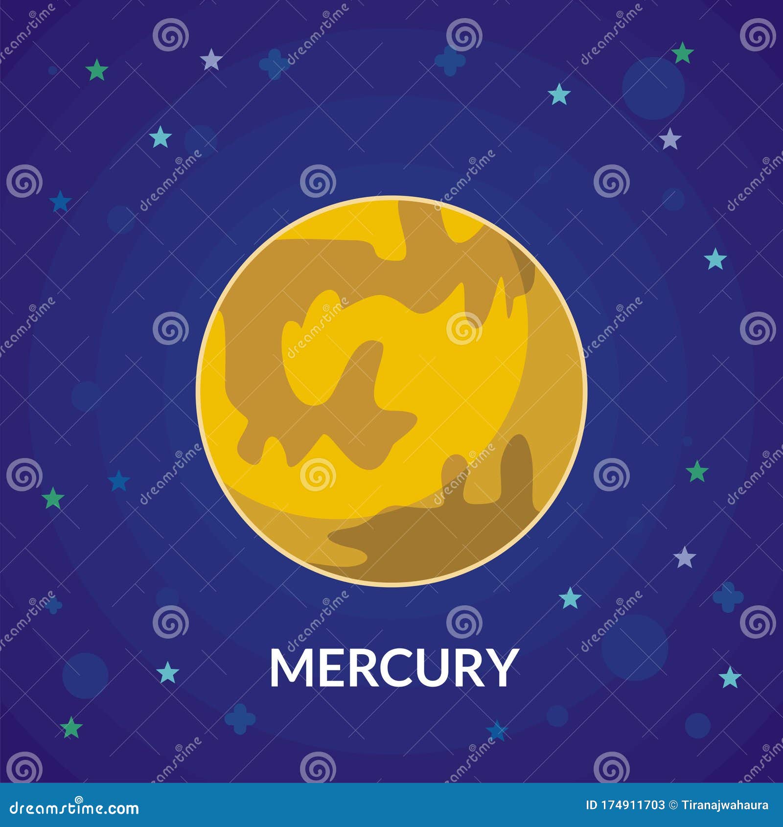 Mercury Vector Icon On White Background. Flat Vector Mercury Icon ...