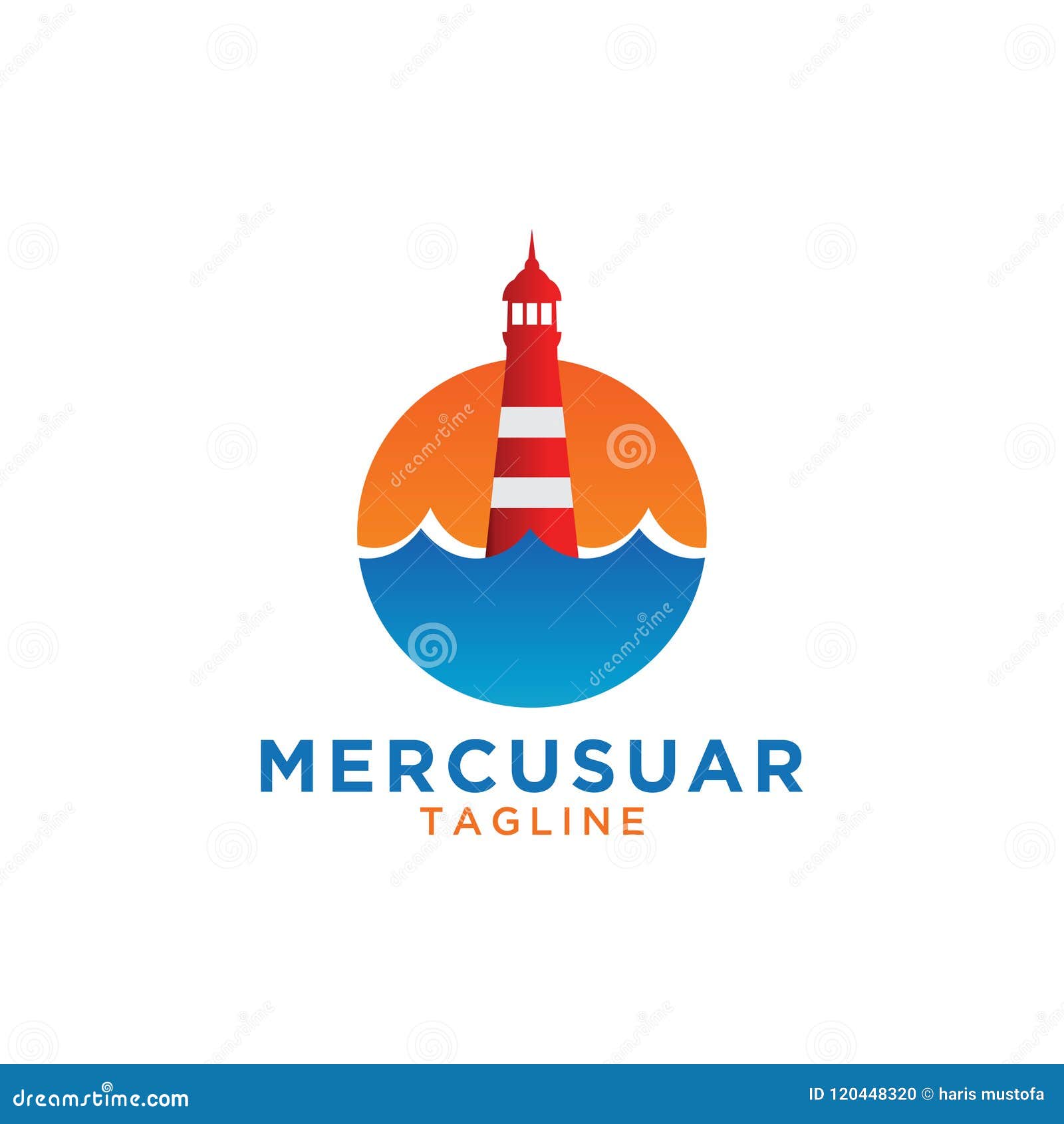 Mercusuar Logo Design Template Stock Vector - Illustration of vector ...