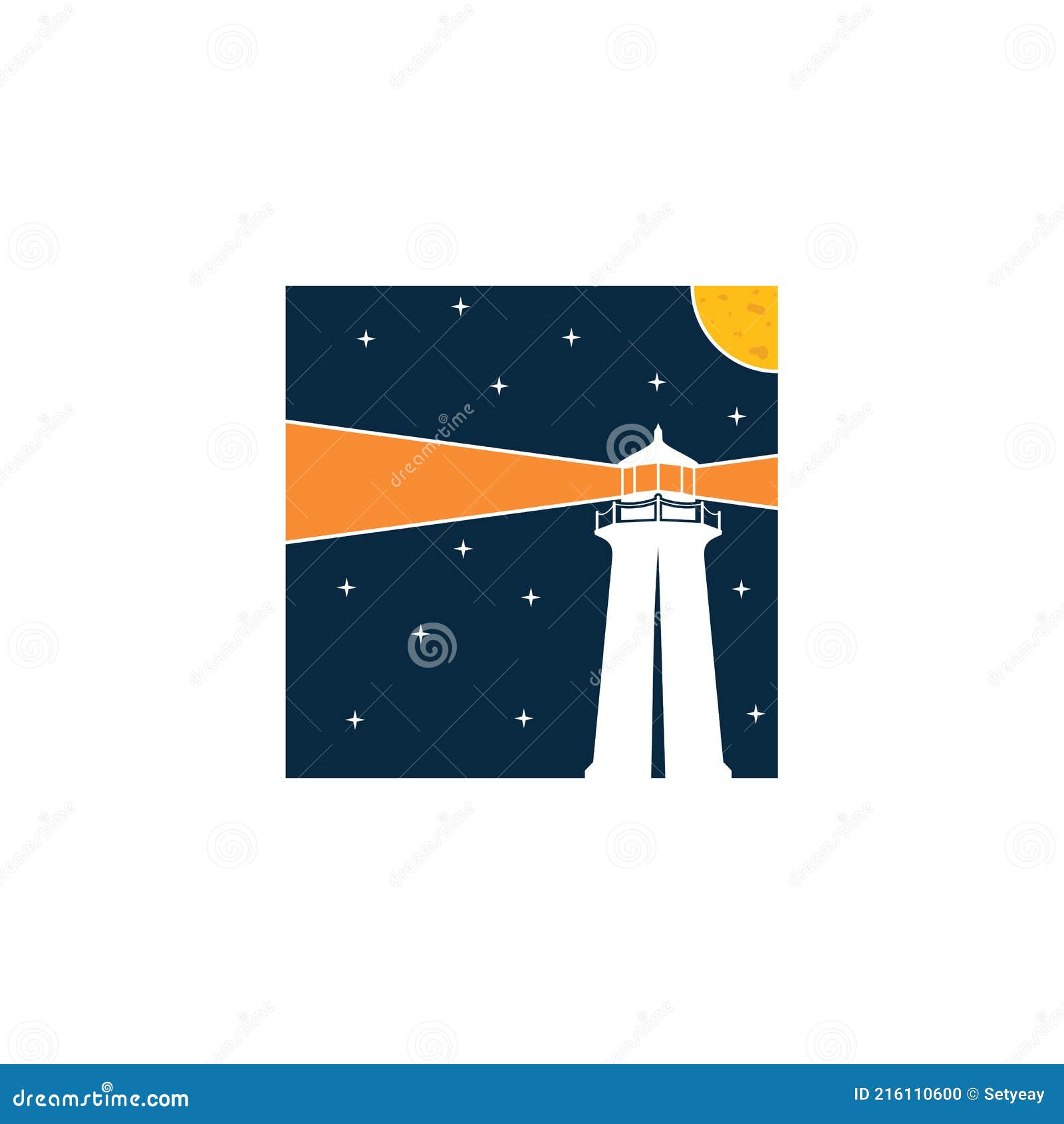 Mercusuar Logo Design Vector Illustration, Creative Mercusuar Logo ...