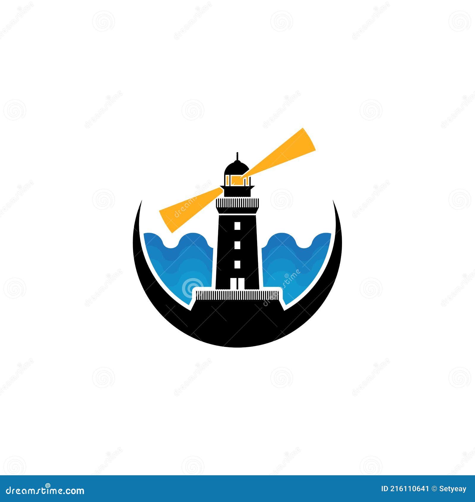 Mercusuar Logo Design Vector Illustration, Creative Mercusuar Logo ...