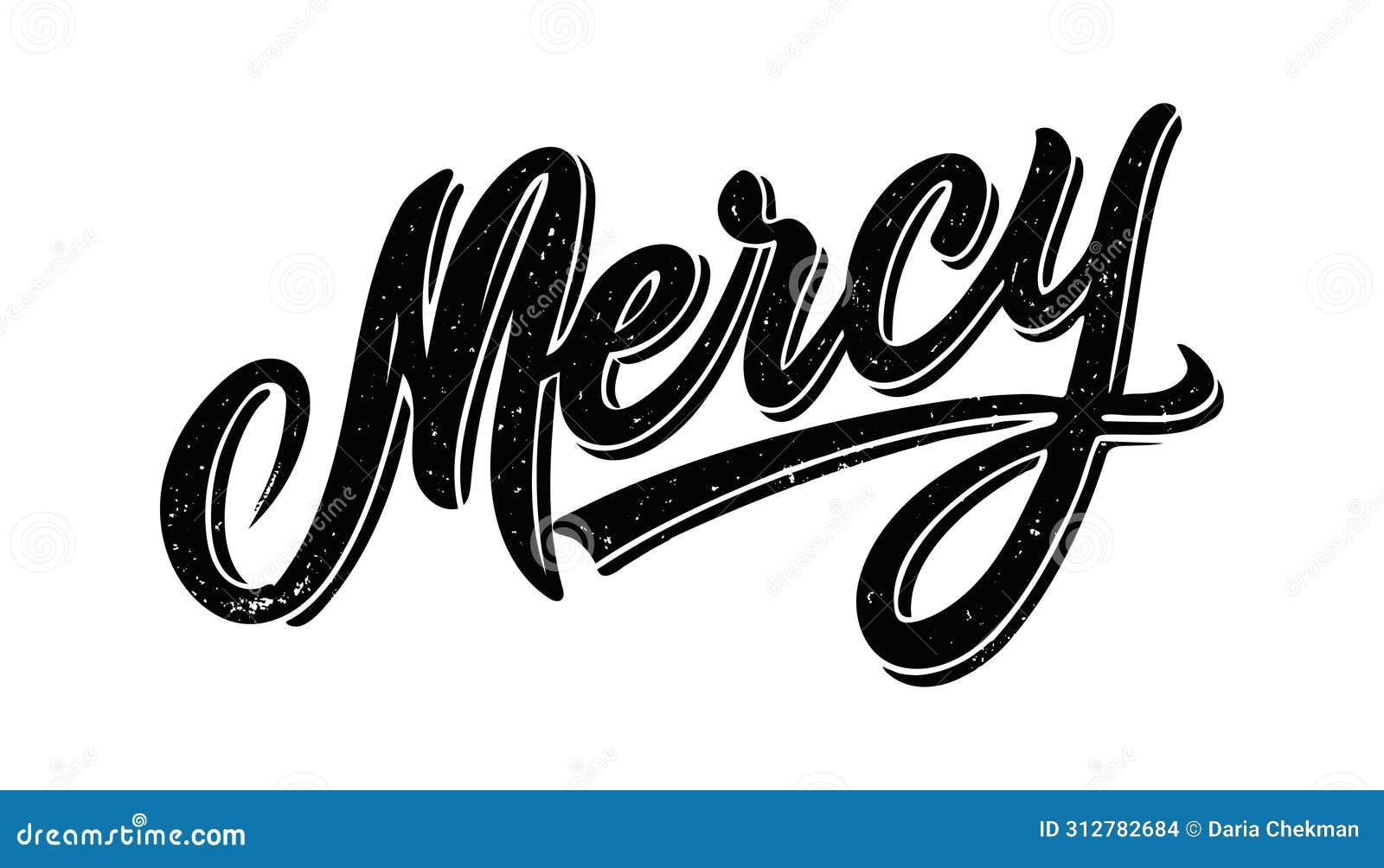 Mercy - Calligraphy Text. Sketch Hand Drawn Vector Illustration on ...