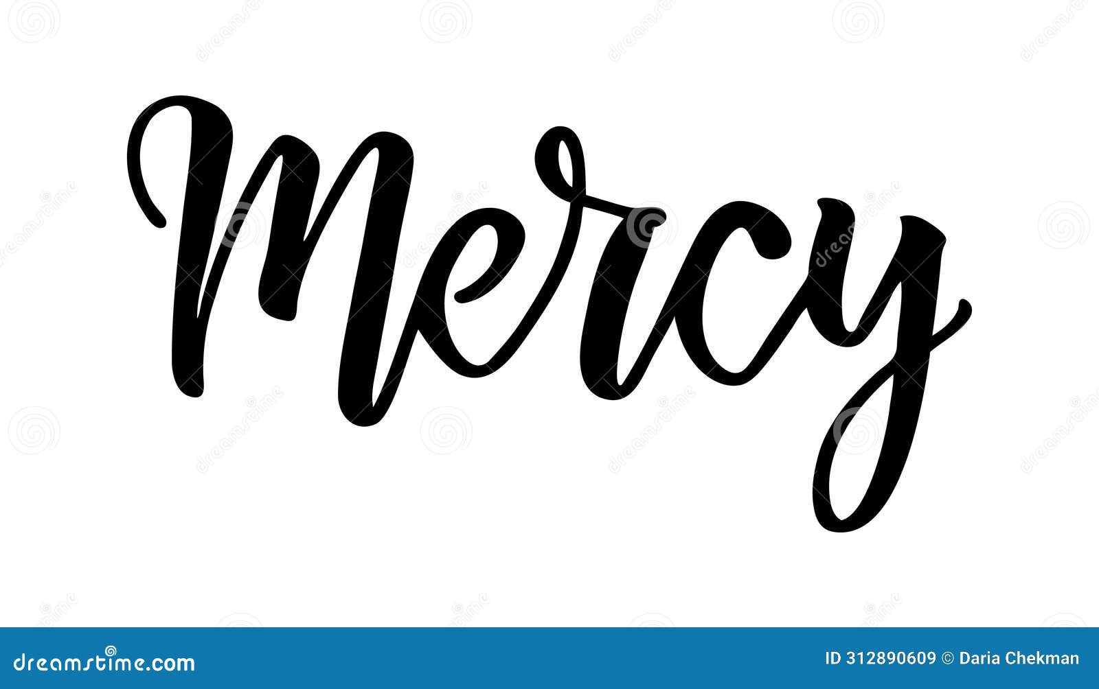 Mercy - Calligraphy Text. Sketch Hand Drawn Vector Illustration On ...