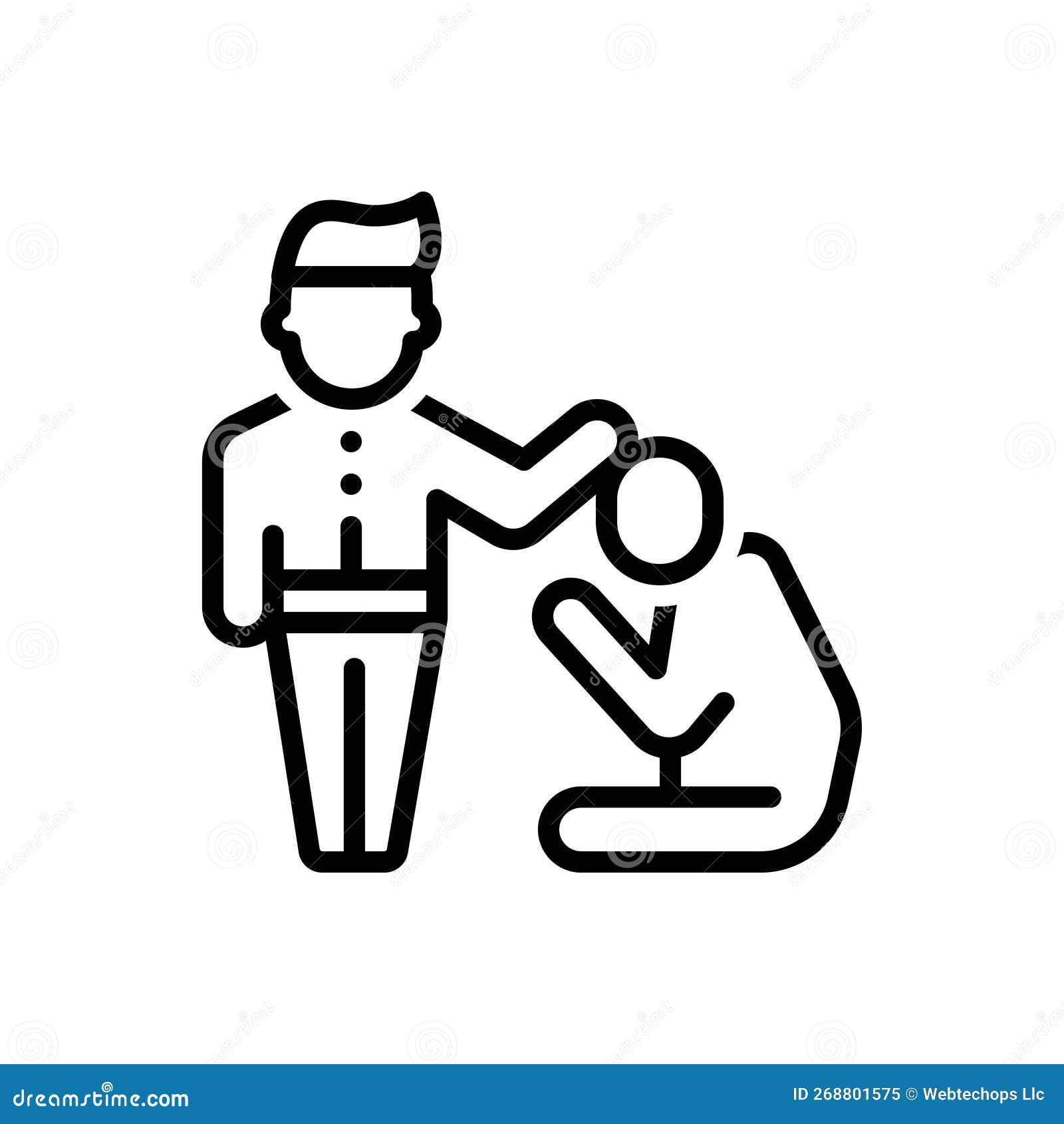 Pity Line Icon Concept. Pity Vector Linear Illustration, Symbol, Sign ...