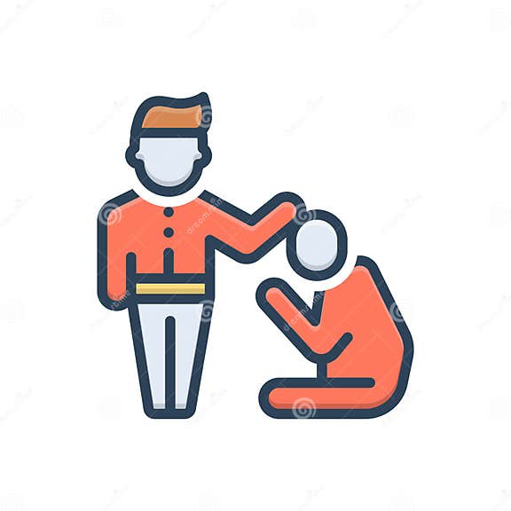 Color Illustration Icon for Mercy, Benevolence and Lifesaver Stock ...