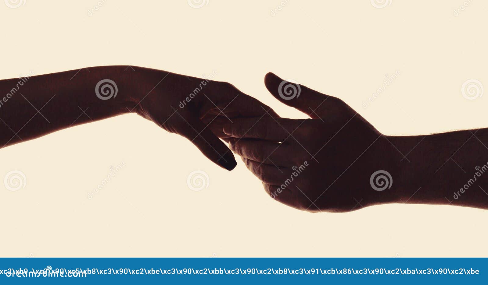 Mercy, Two Hands Silhouette, Connection or Help Concept. Concept Human ...