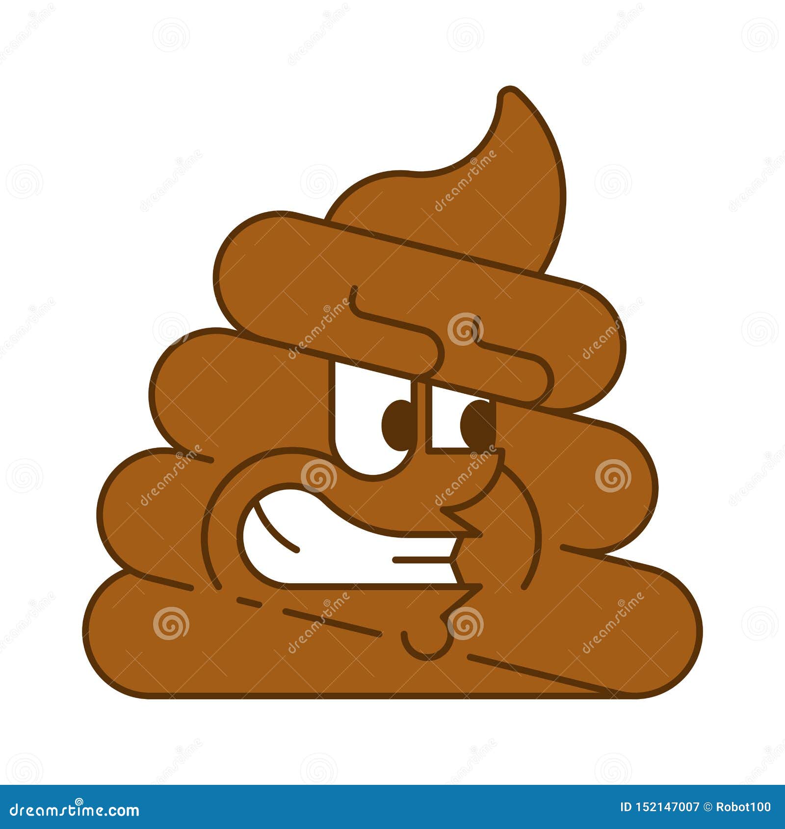 Merda Irritada Turd Mau Isolado Ilustra??o Do Vetor Ilustração do Vetor ...