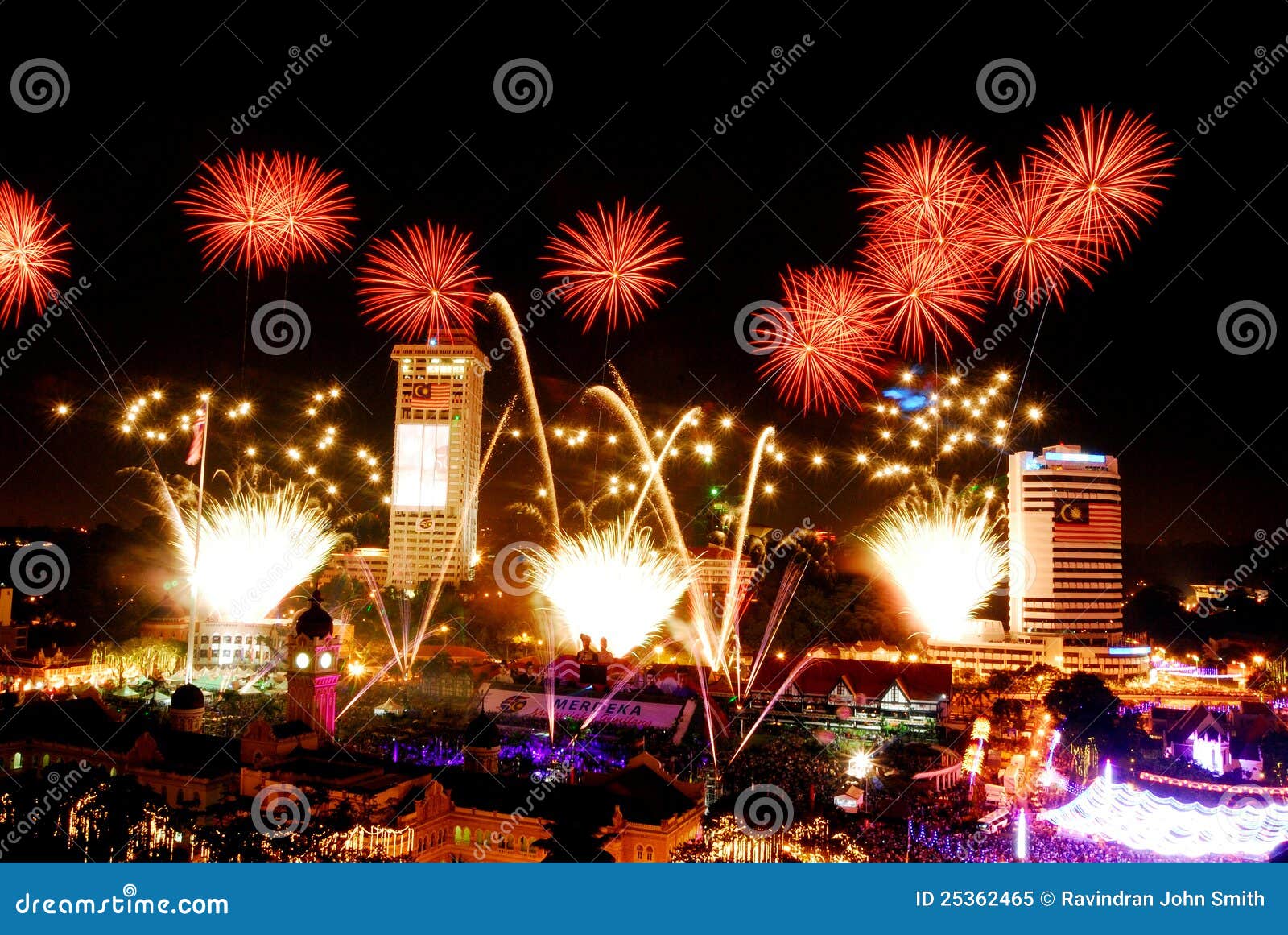 Merdeka Celebration editorial image. Image of clock, tower - 25362465