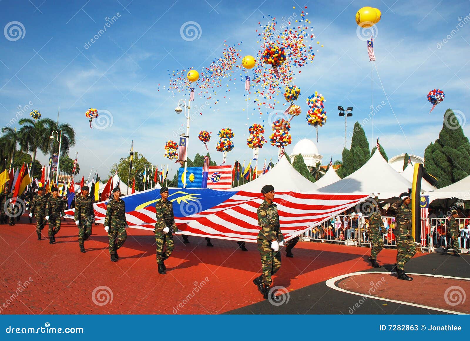 Merdeka Celebration editorial stock photo. Image of marching - 7282863