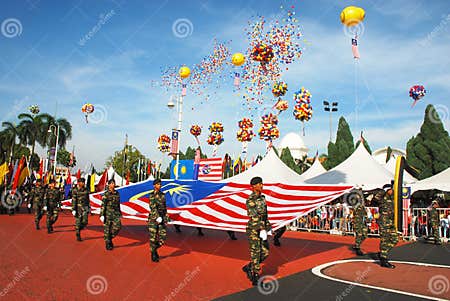 Merdeka Celebration editorial stock photo. Image of marching - 7282863