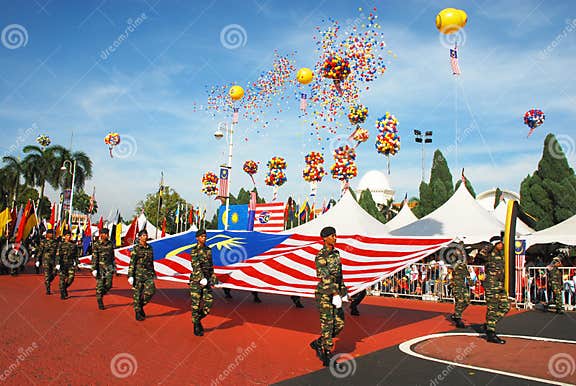 Merdeka Celebration editorial stock photo. Image of marching - 7282863