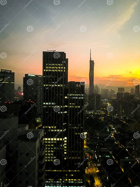 Merdeka 118 Tower View at Night Tim Stock Image - Image of cranes ...