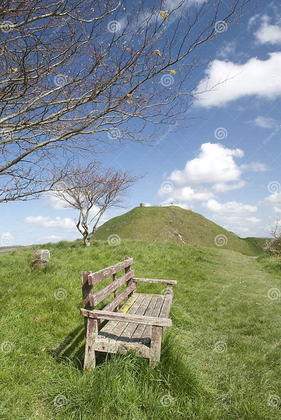 Mere Castle Hill from Long Hill Stock Image - Image of clouds, mere ...