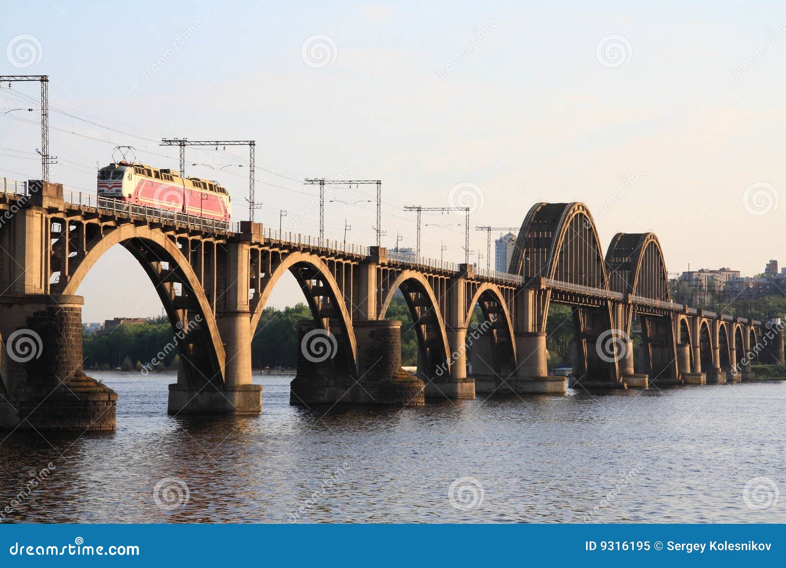 Merefa-Kherson Bridge stock image. Image of support, bridge - 9316195