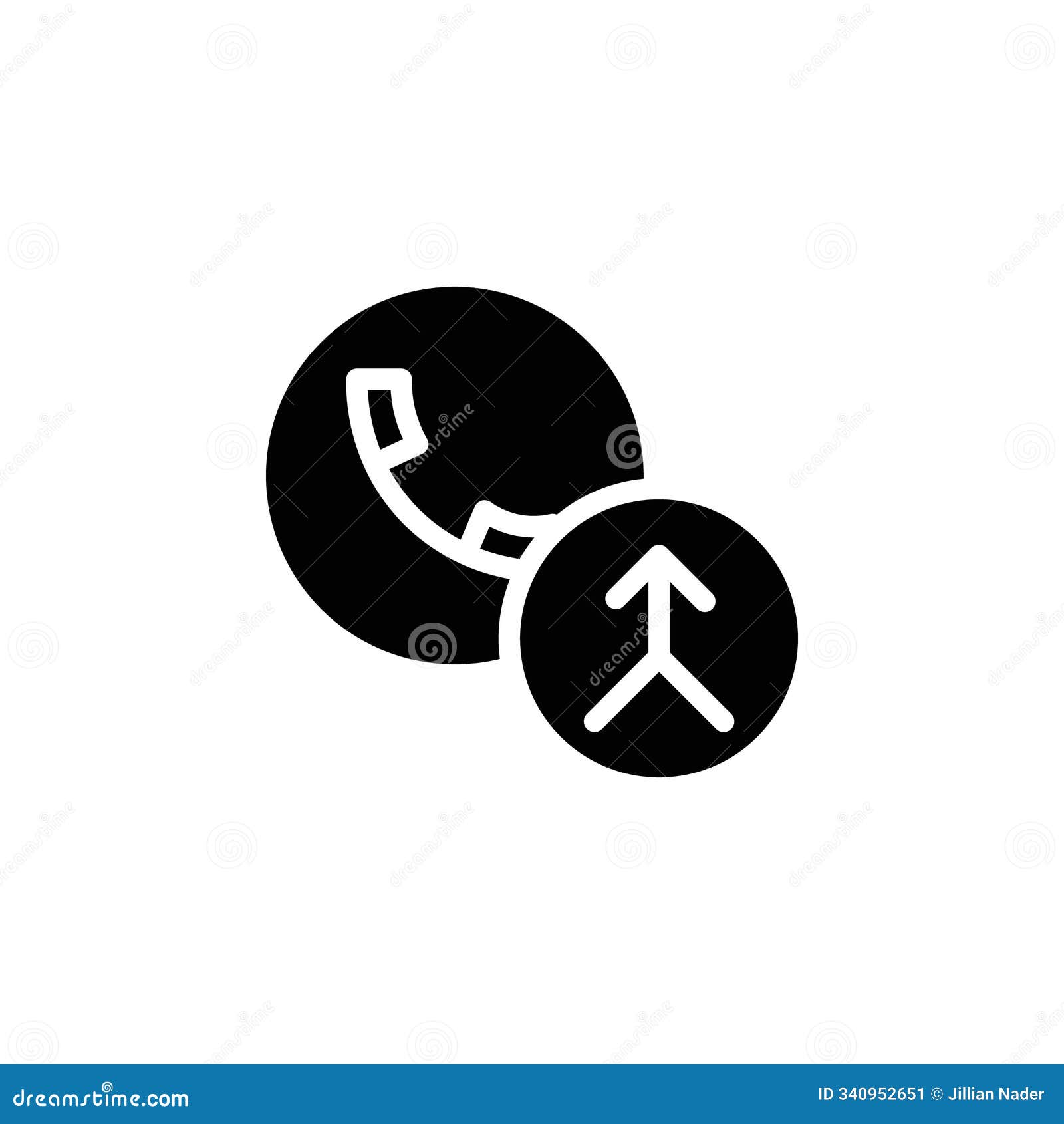Merge Call Icon Black Line Art Vector | CartoonDealer.com #326485788