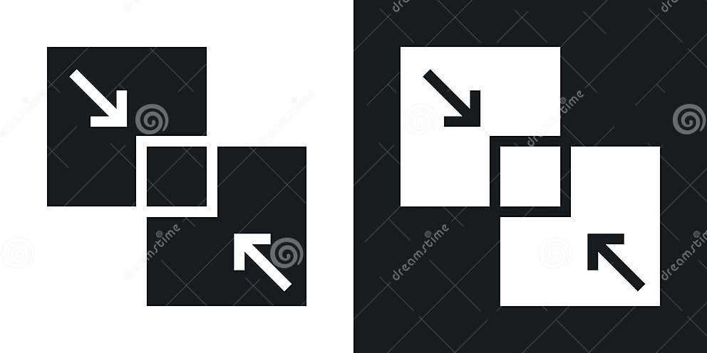 Merge Icon Isolated on White Background Stock Vector - Illustration of ...