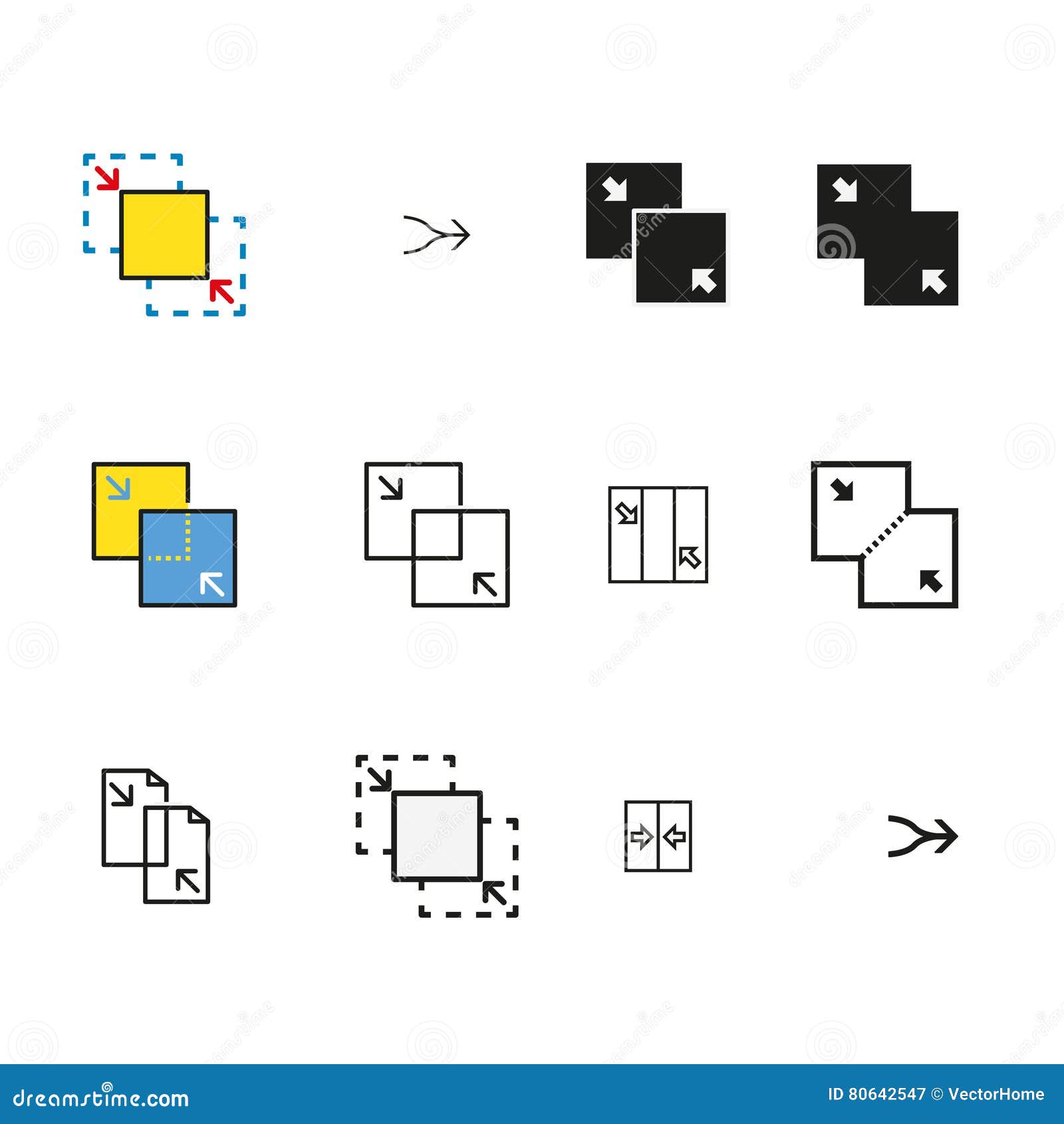 Merge Icon - Vector Illustration. Stock Vector - Illustration of ...