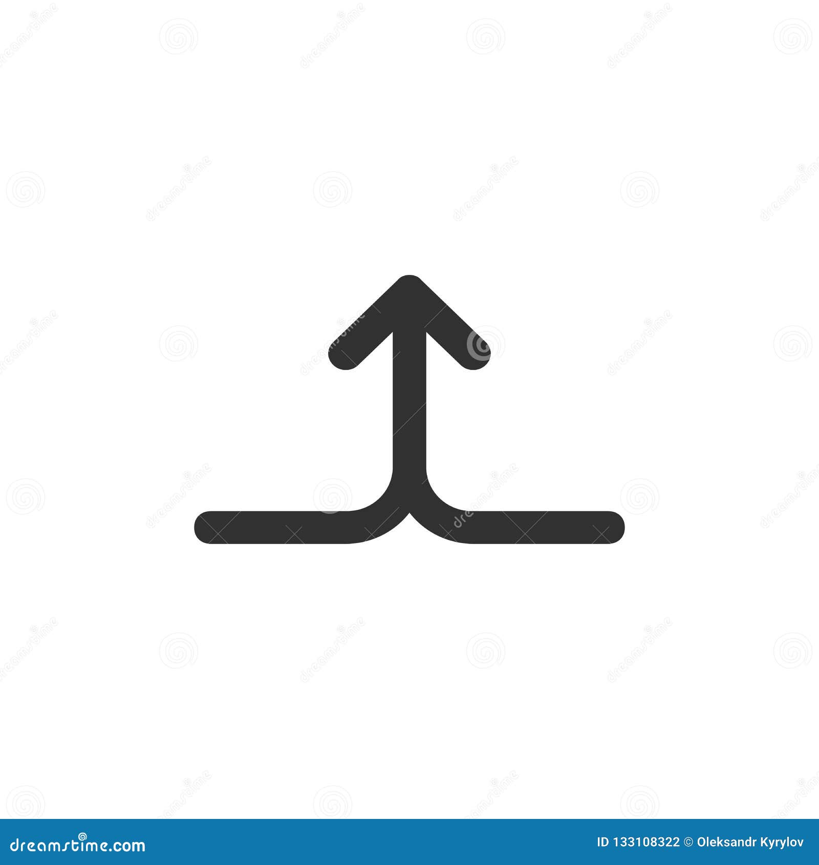 Merge Join Arrows Up Linear Icon, Vector Illustration Isolated on White ...