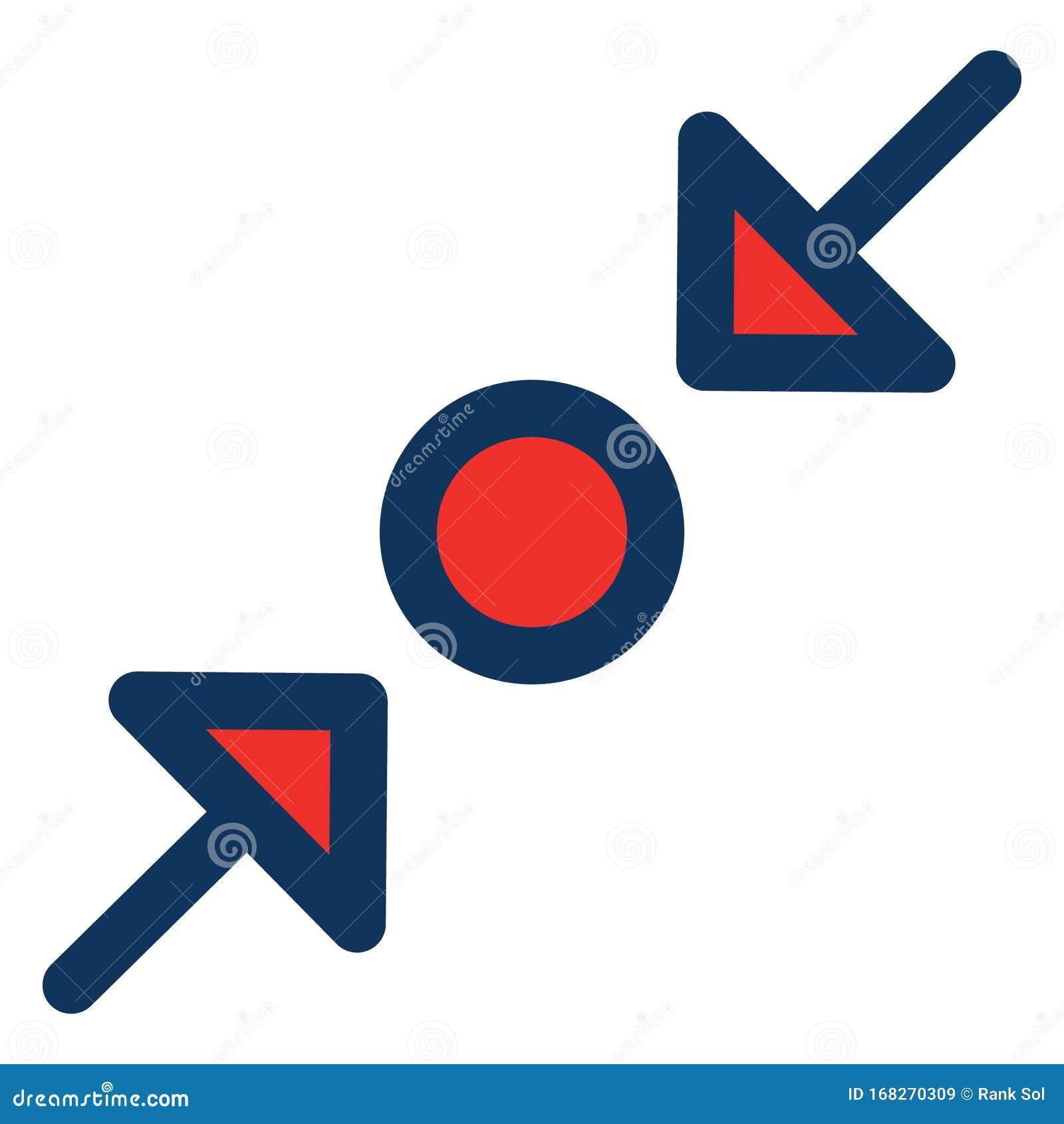 Merge, Right Isolated Vector Icon Which Can Be Easily Modified or ...