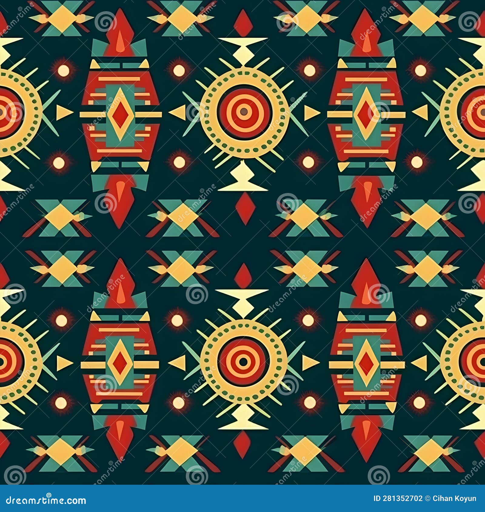 Merge Traditions In Seamless Aztec Patterns Stock Image | CartoonDealer ...