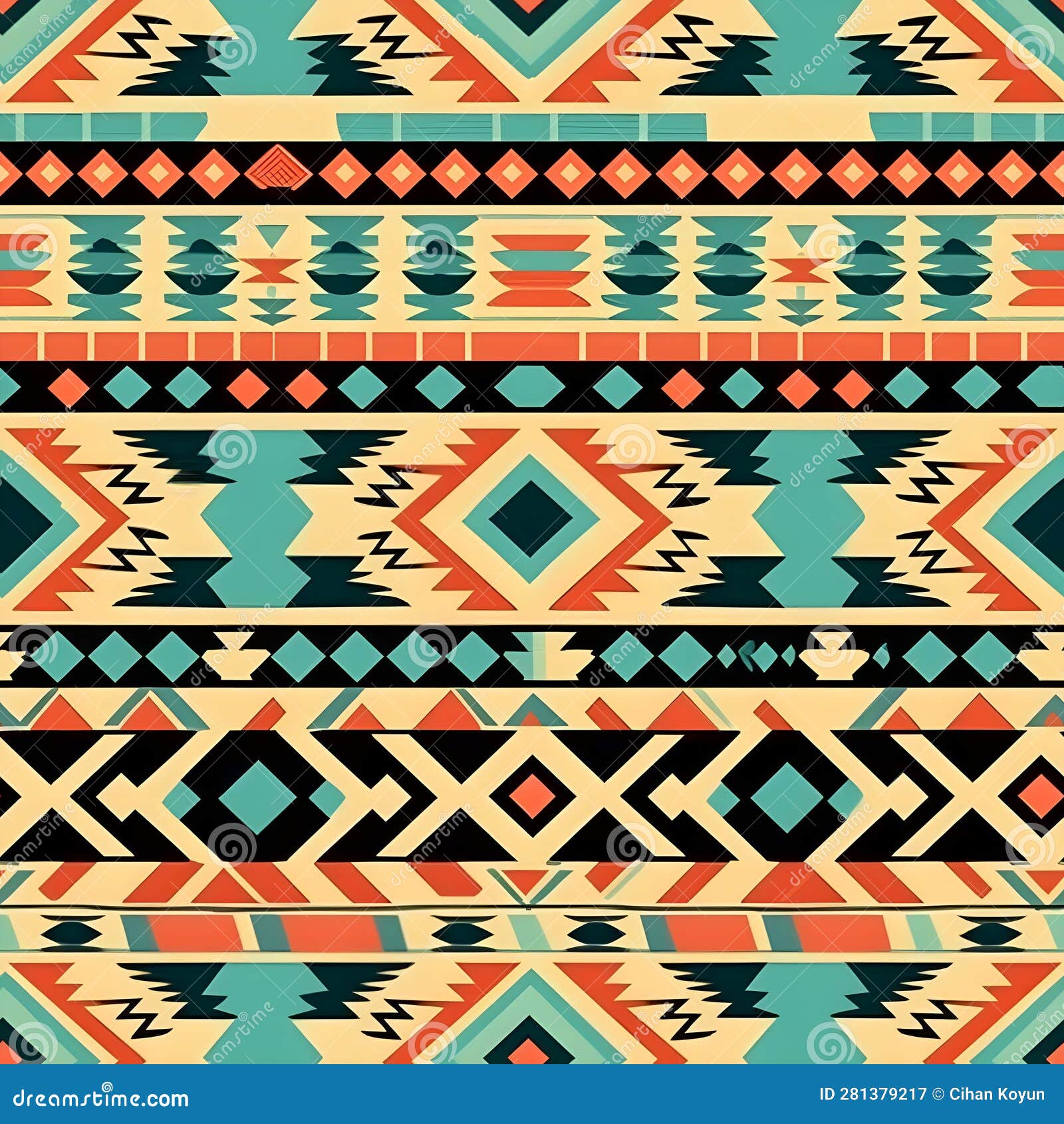 Merge Traditions In Seamless Aztec Patterns Stock Image | CartoonDealer ...