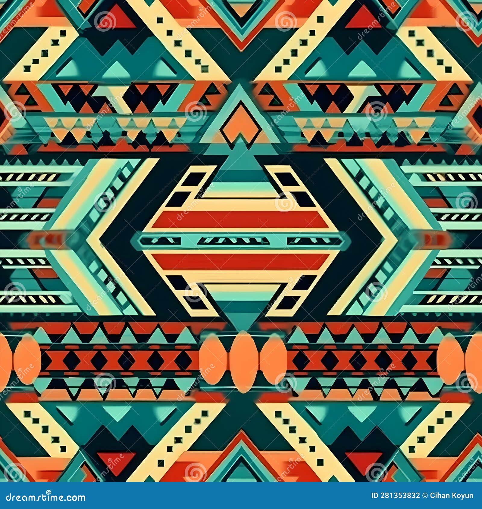 Merge Traditions In Seamless Aztec Patterns Stock Image | CartoonDealer ...