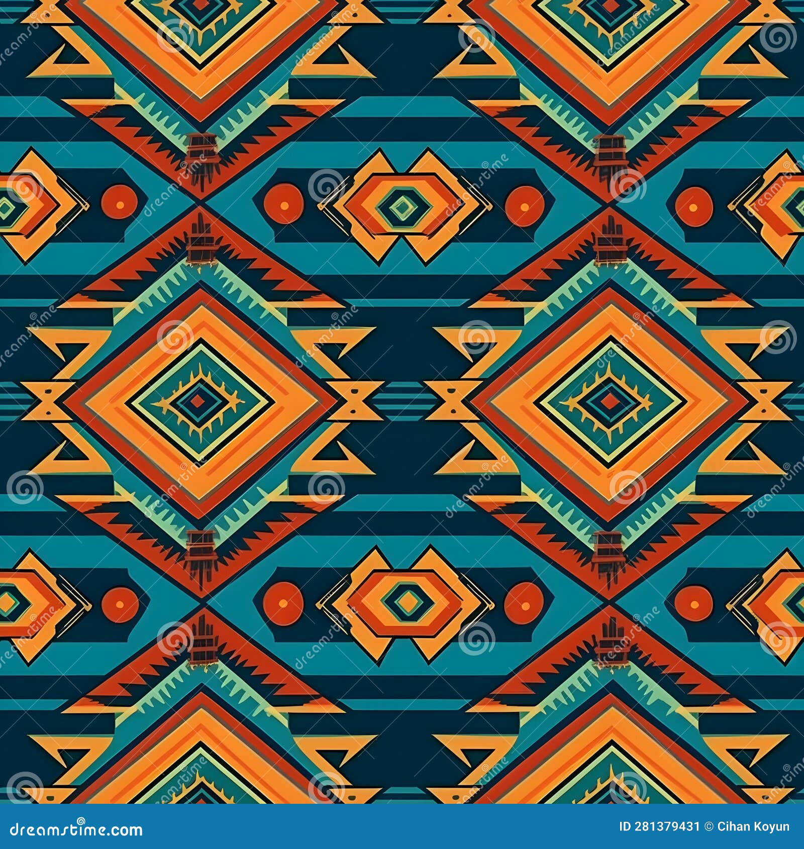 Merge Traditions In Seamless Aztec Patterns Stock Image | CartoonDealer ...