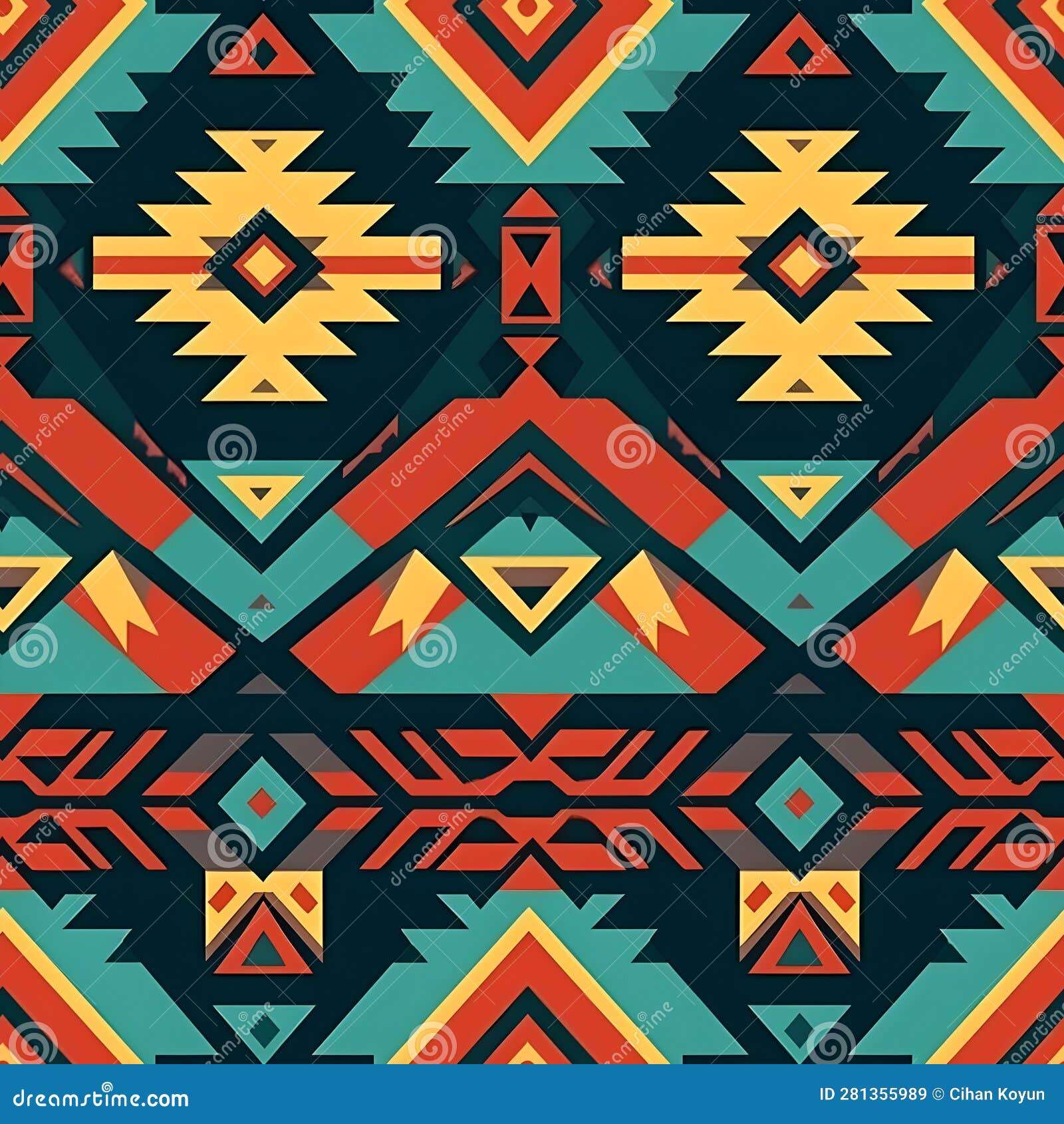 Merge Traditions In Seamless Aztec Patterns Stock Image | CartoonDealer ...
