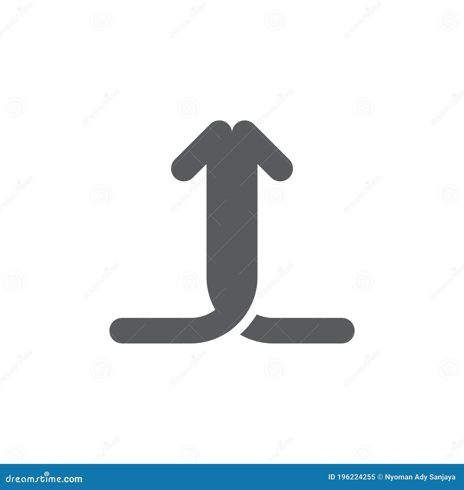 Merged Arrow Vector Icon Symbol Isolated on White Background Stock ...