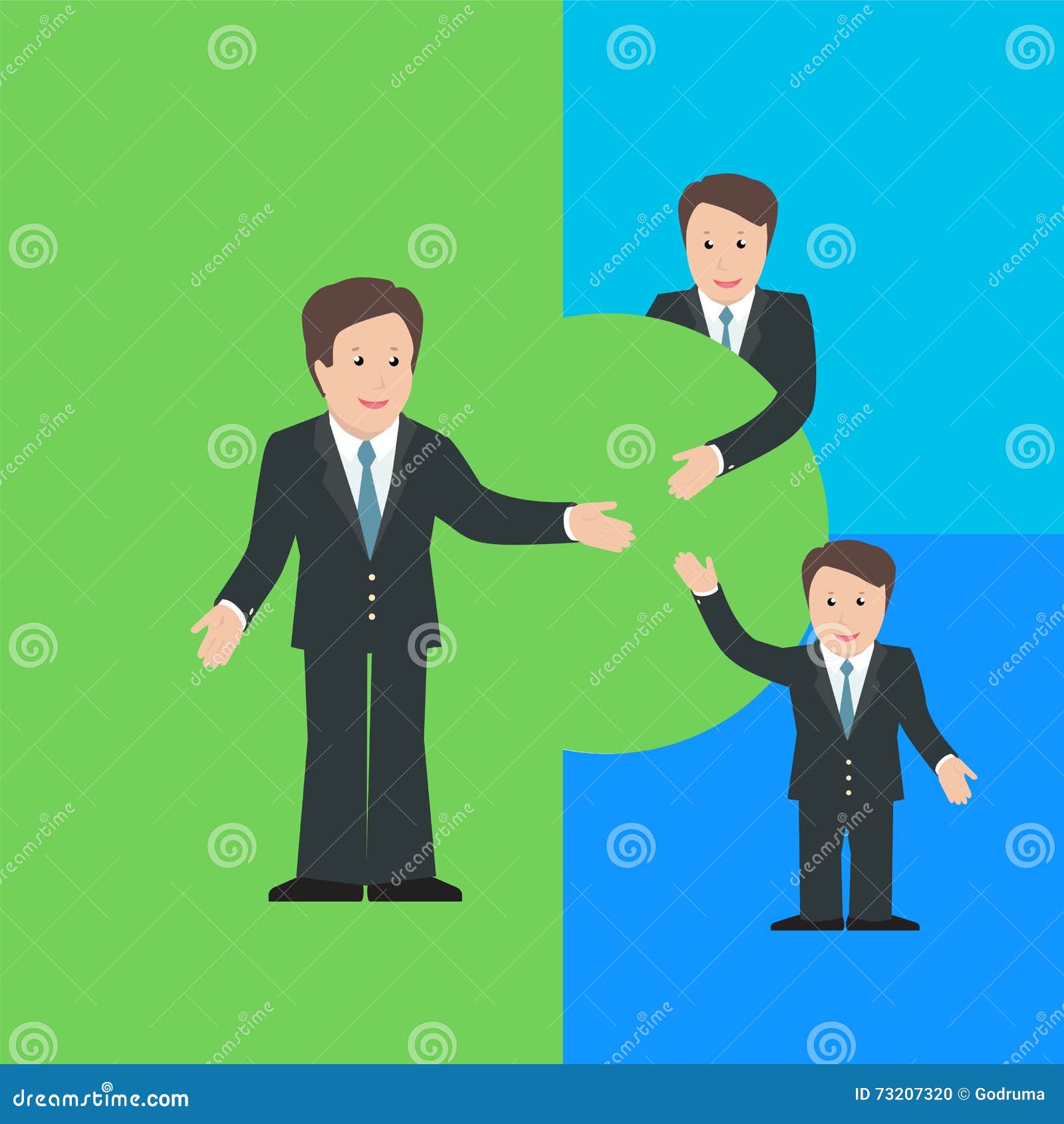 Merger And Acquisition Landing Page Template. Tiny Businessmen ...