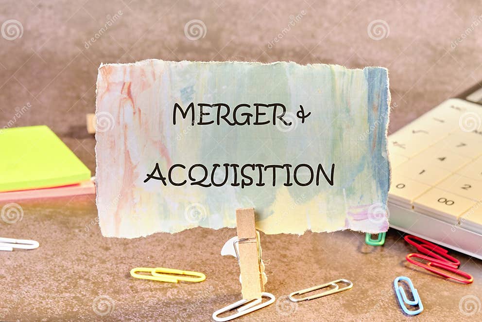 Merger and Acquisition Icon and Global Network with Analyzing ...