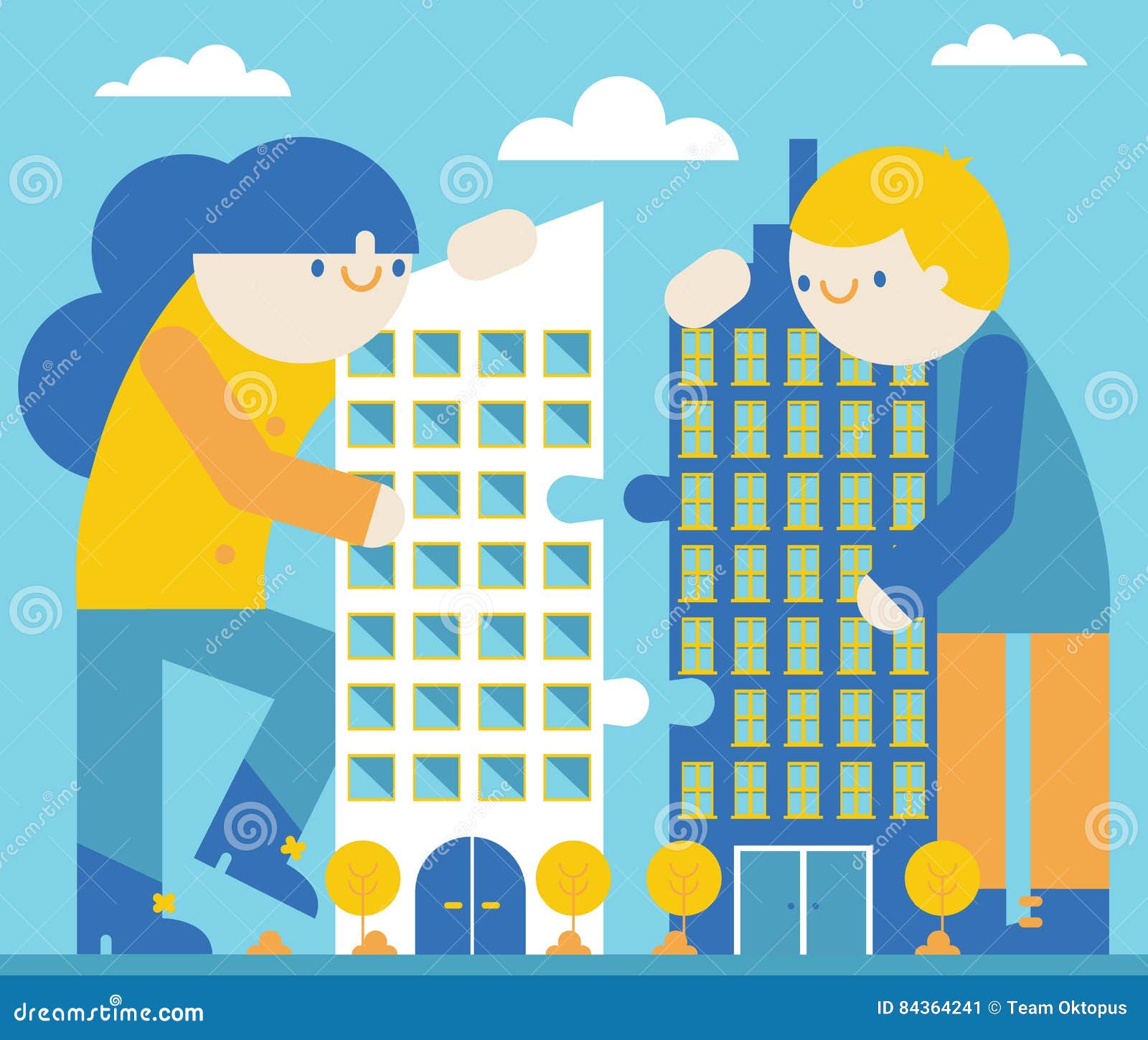 Merger stock vector. Illustration of leadership, businessman - 84364241