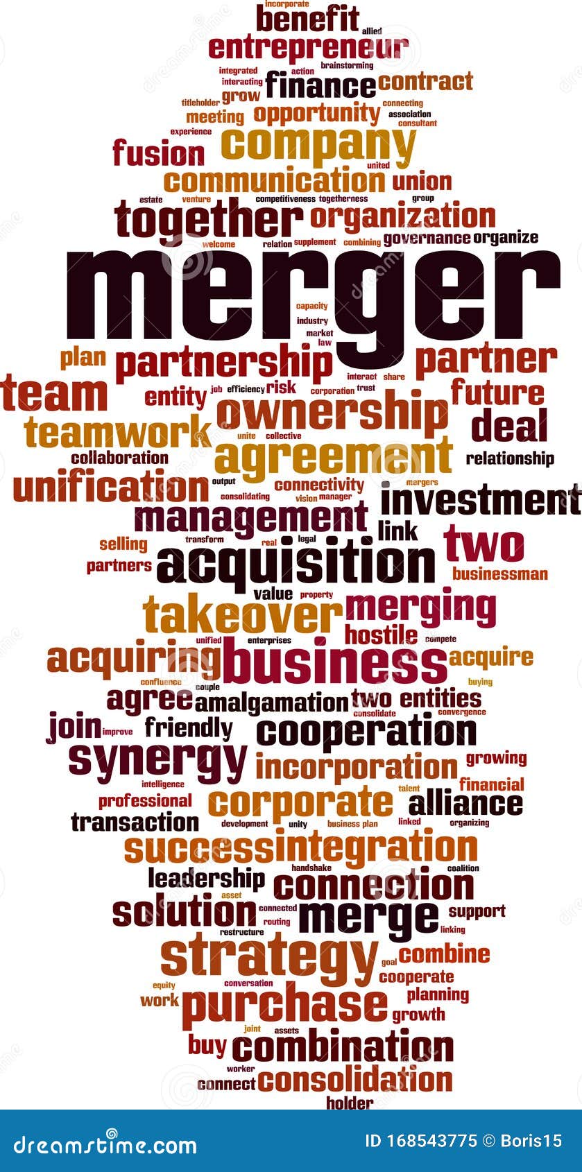 Merger word cloud stock vector. Illustration of cloud - 168543775
